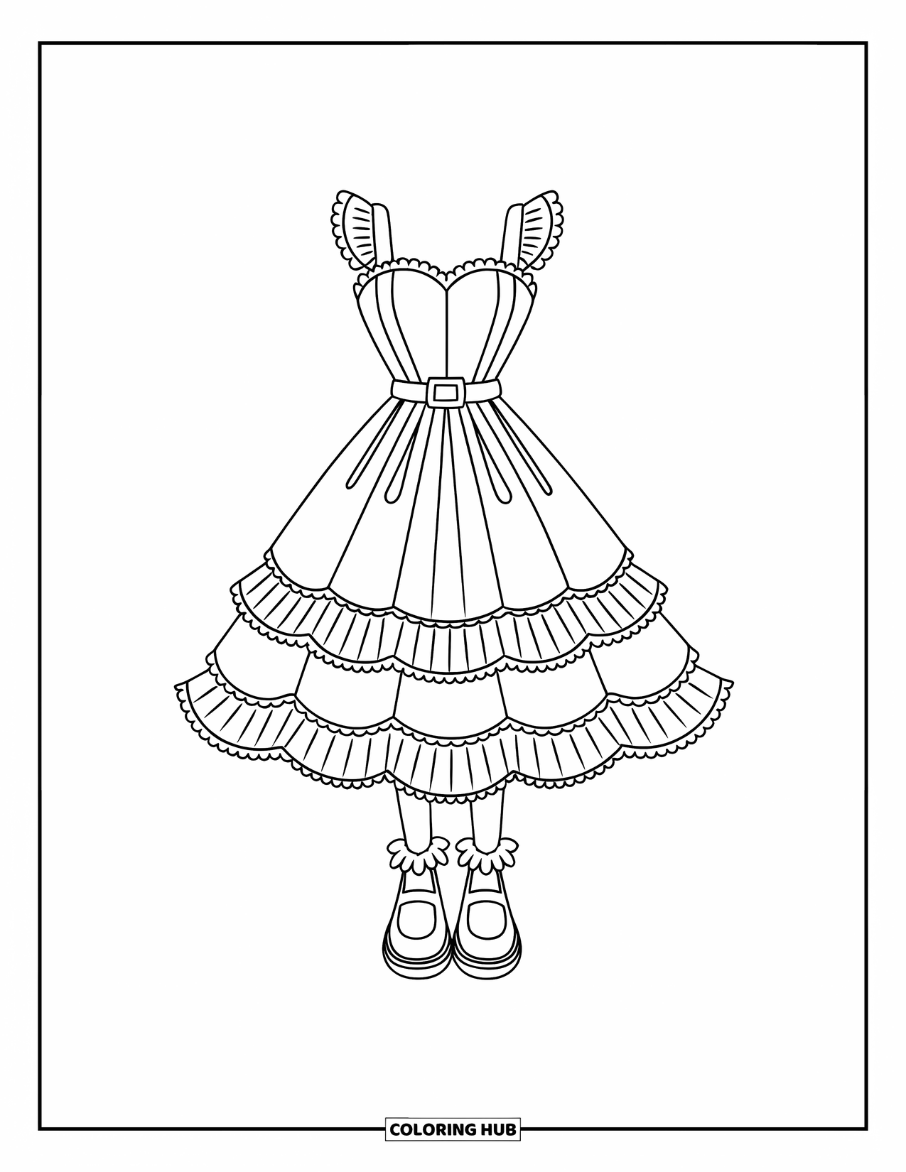 70+ Clothes Coloring Pages for Kids & Adults (Free Printable PDFs)