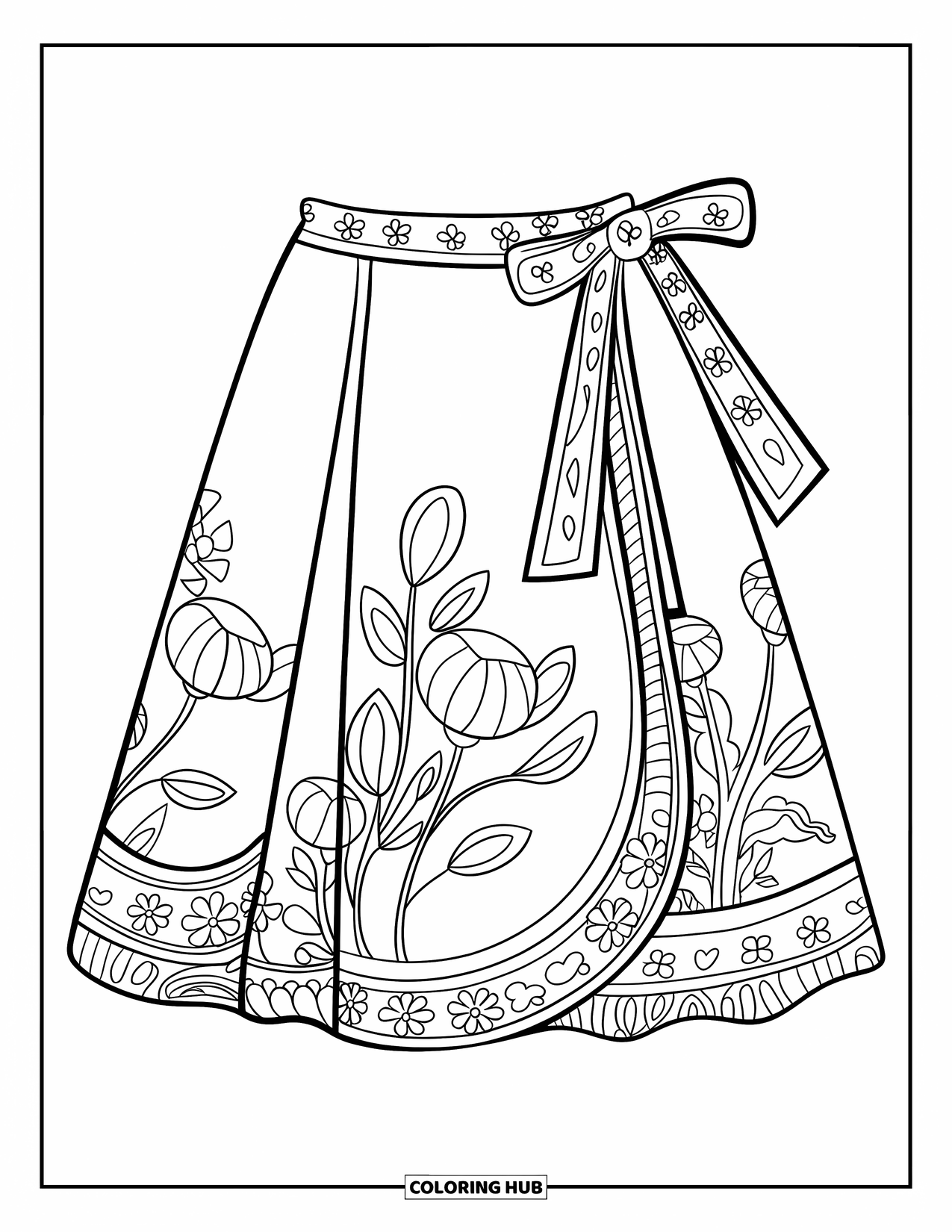 70+ Clothes Coloring Pages for Kids & Adults (Free Printable PDFs)