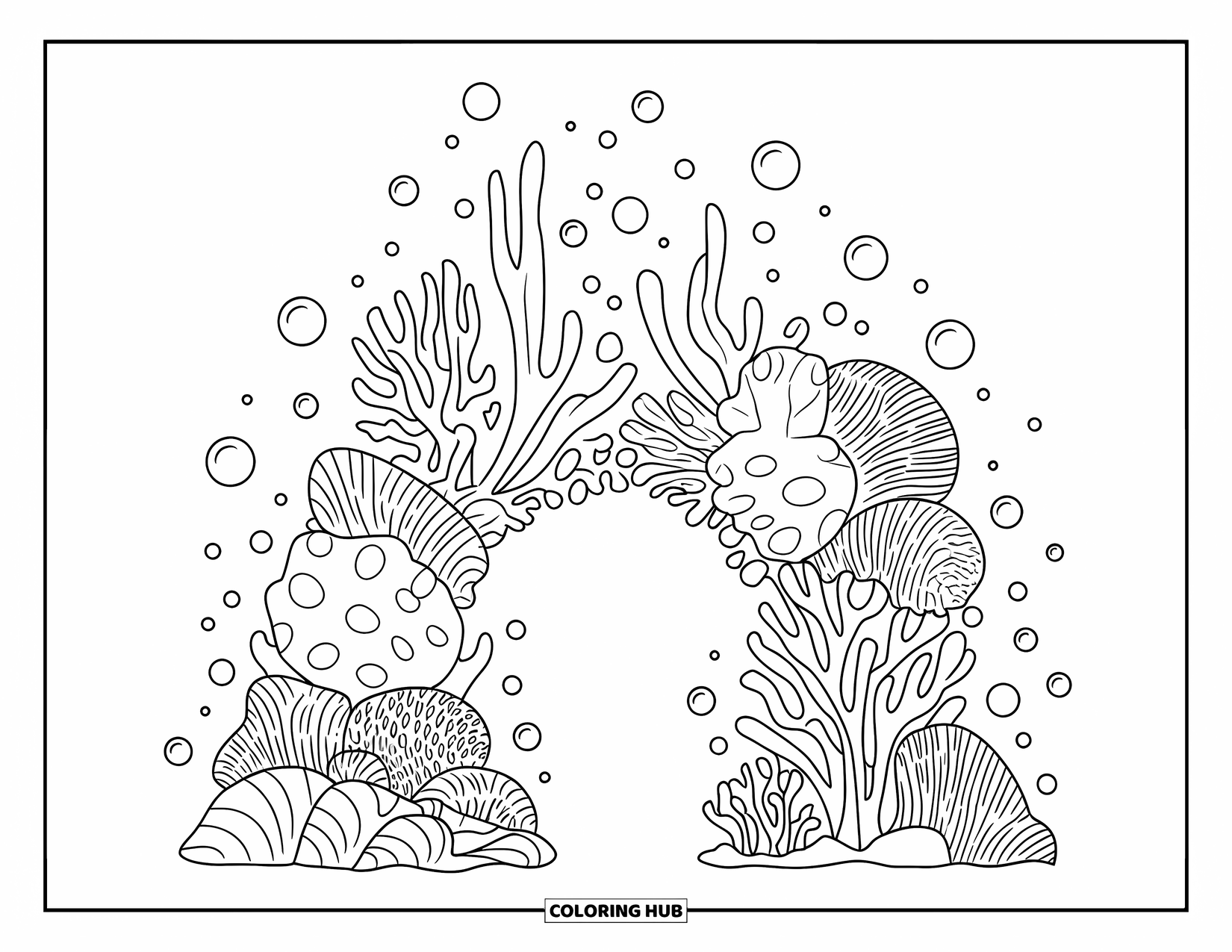 65+ Coral Reef Coloring Pages for Kids & Adults (Free Printable PDFs)