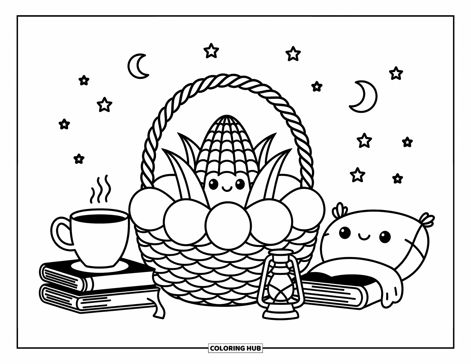 85+ Corn Coloring Pages for Kids & Adults (Free Printable PDFs)