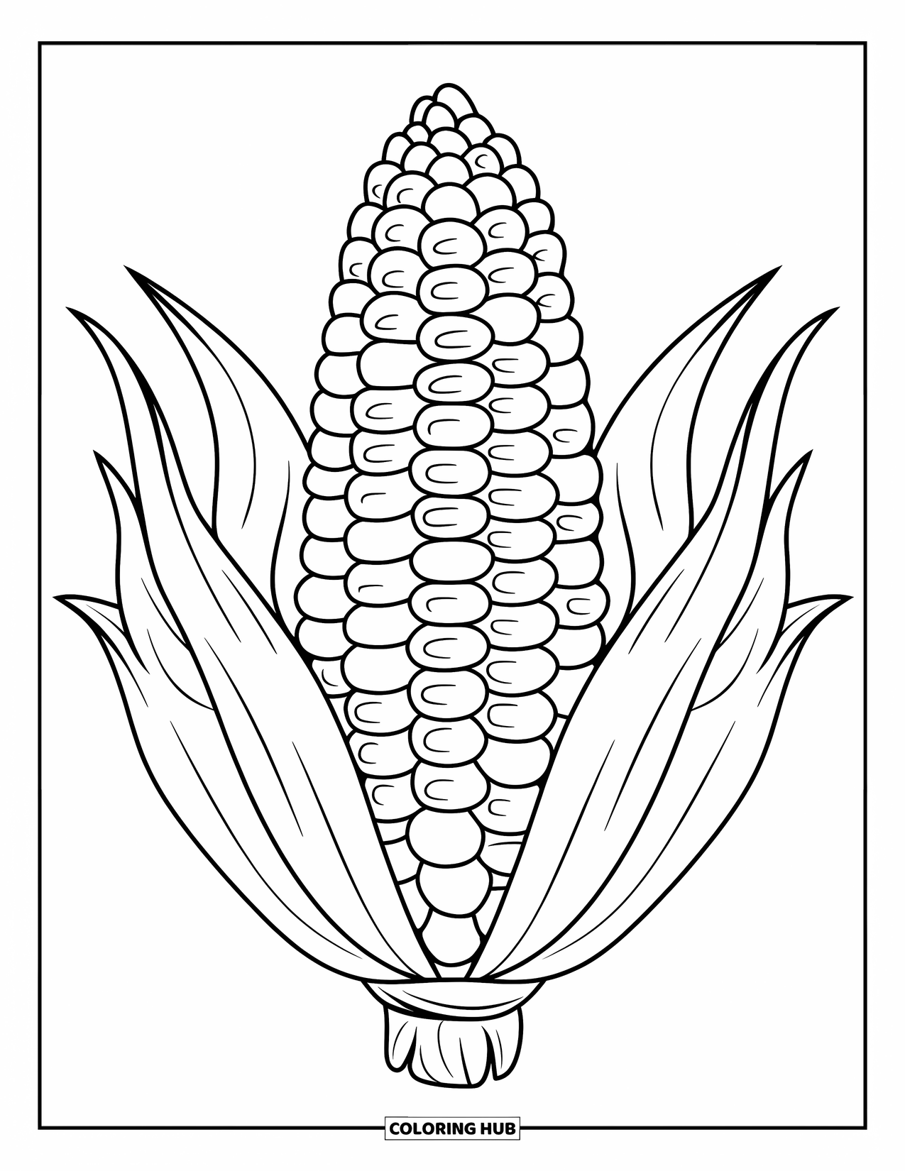 85+ Corn Coloring Pages for Kids & Adults (Free Printable PDFs)