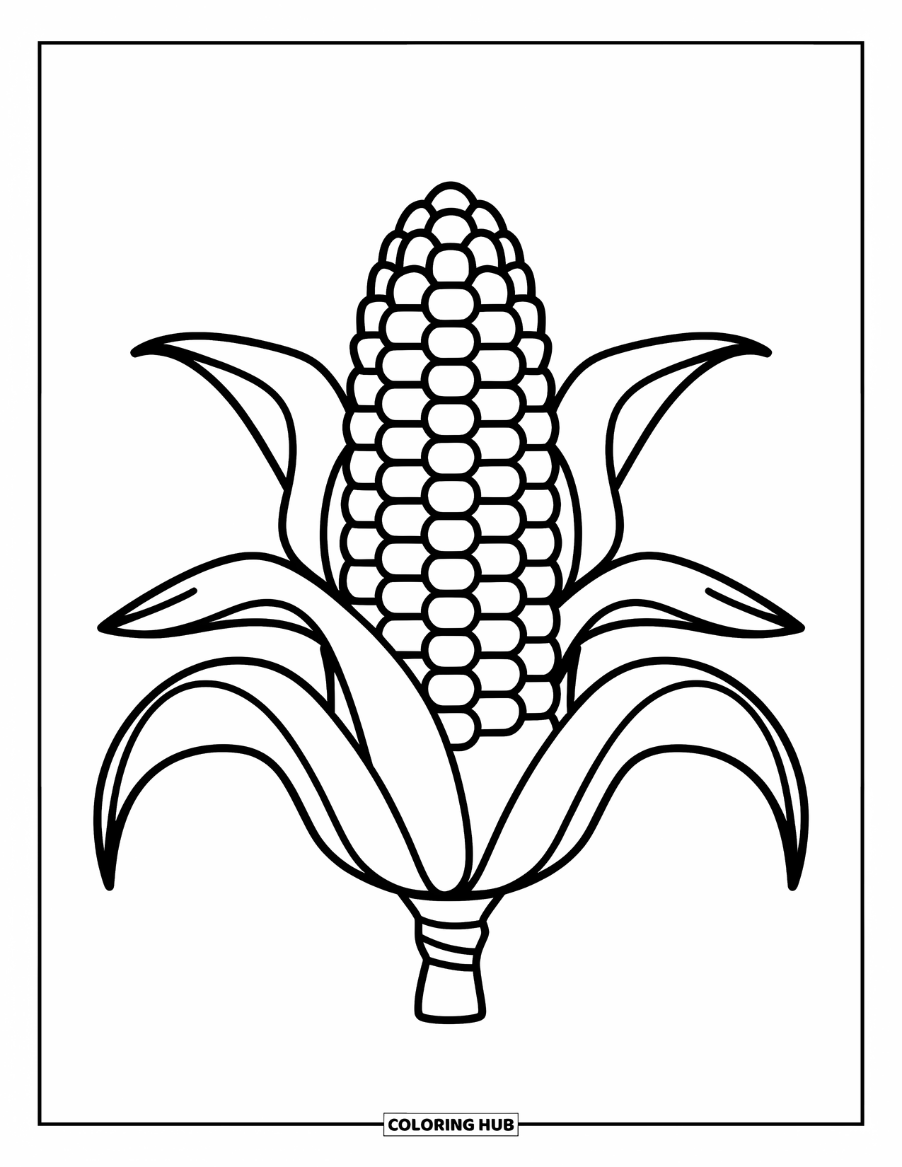 85+ Corn Coloring Pages for Kids & Adults (Free Printable PDFs)