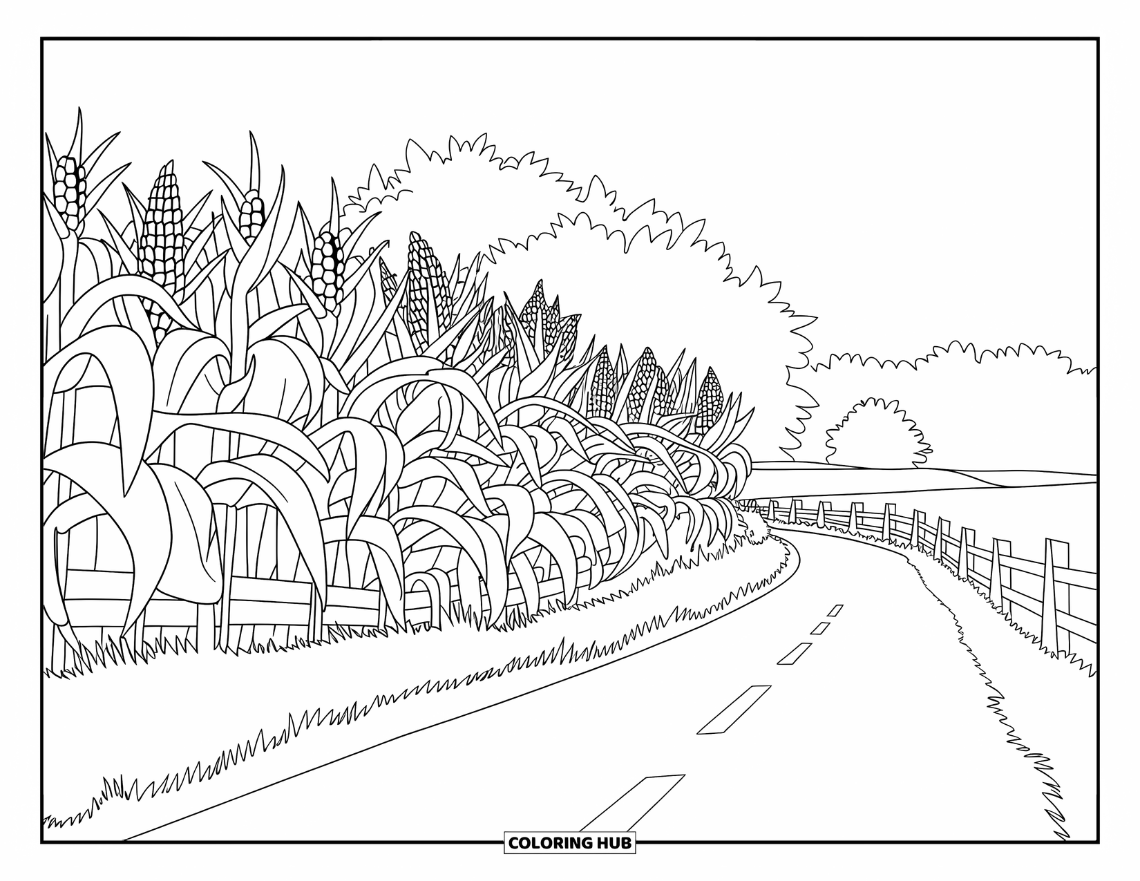 85+ Corn Coloring Pages for Kids & Adults (Free Printable PDFs)