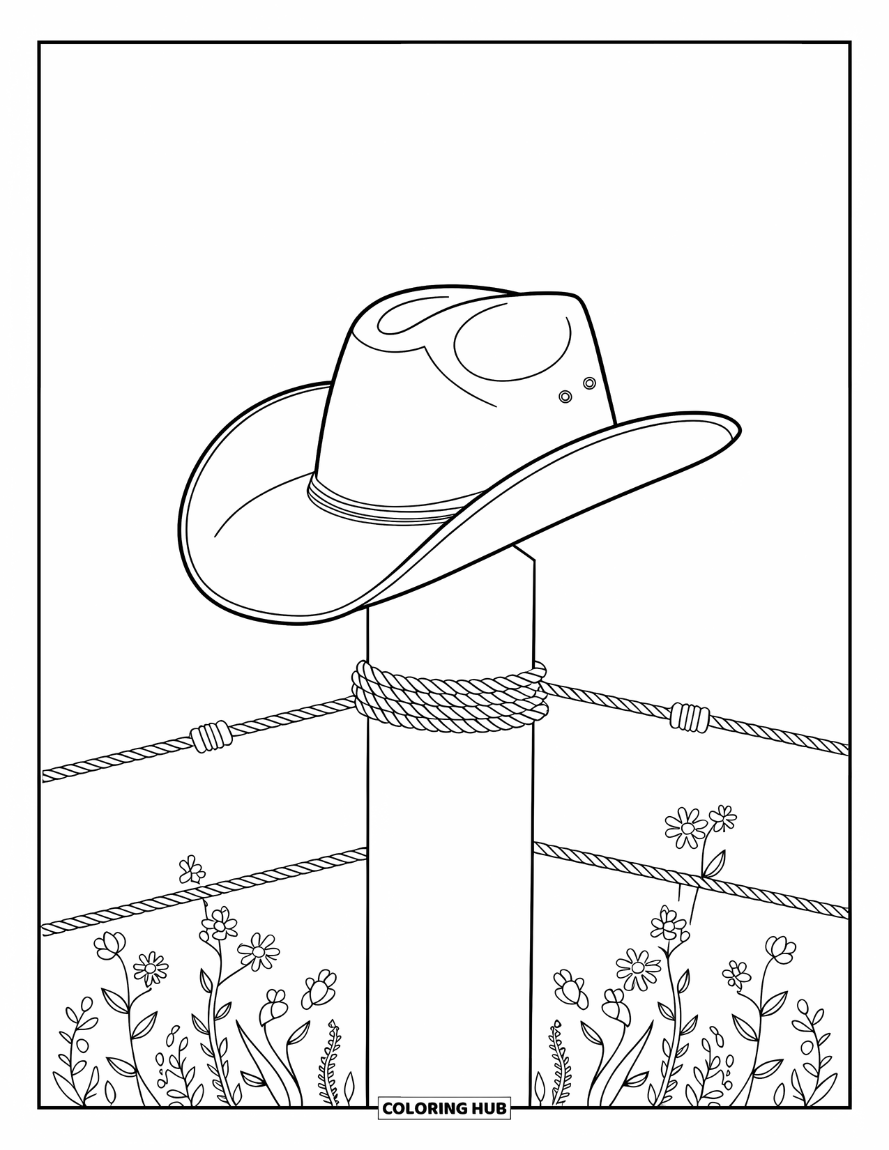 95+ Cowboy Coloring Pages for Kids & Adults (Free Printable PDFs)