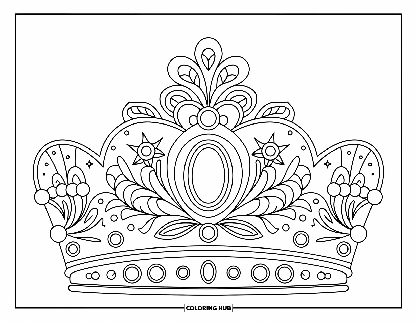 85+ Crown Coloring Pages for Kids & Adults (Free Printable PDFs)