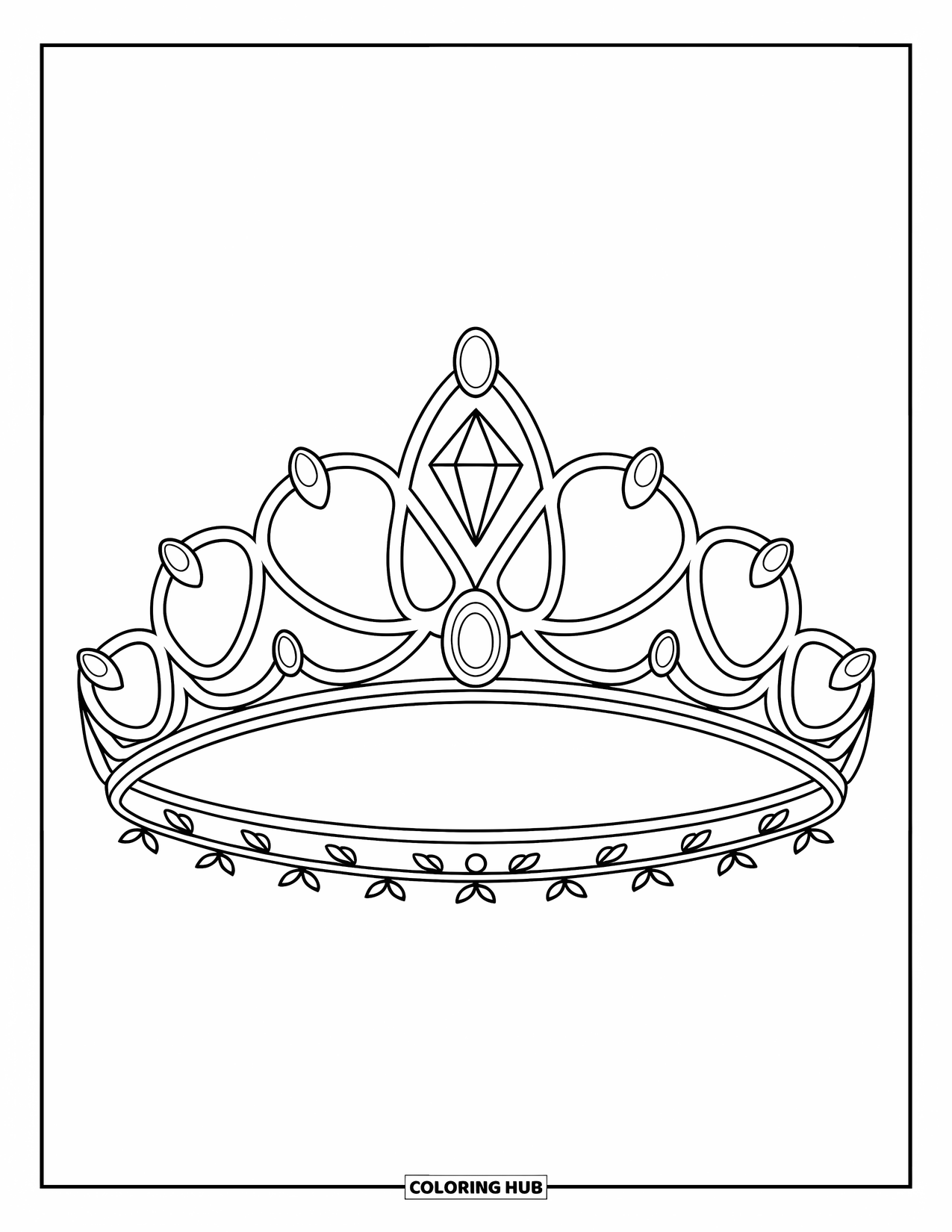 85+ Crown Coloring Pages for Kids & Adults (Free Printable PDFs)