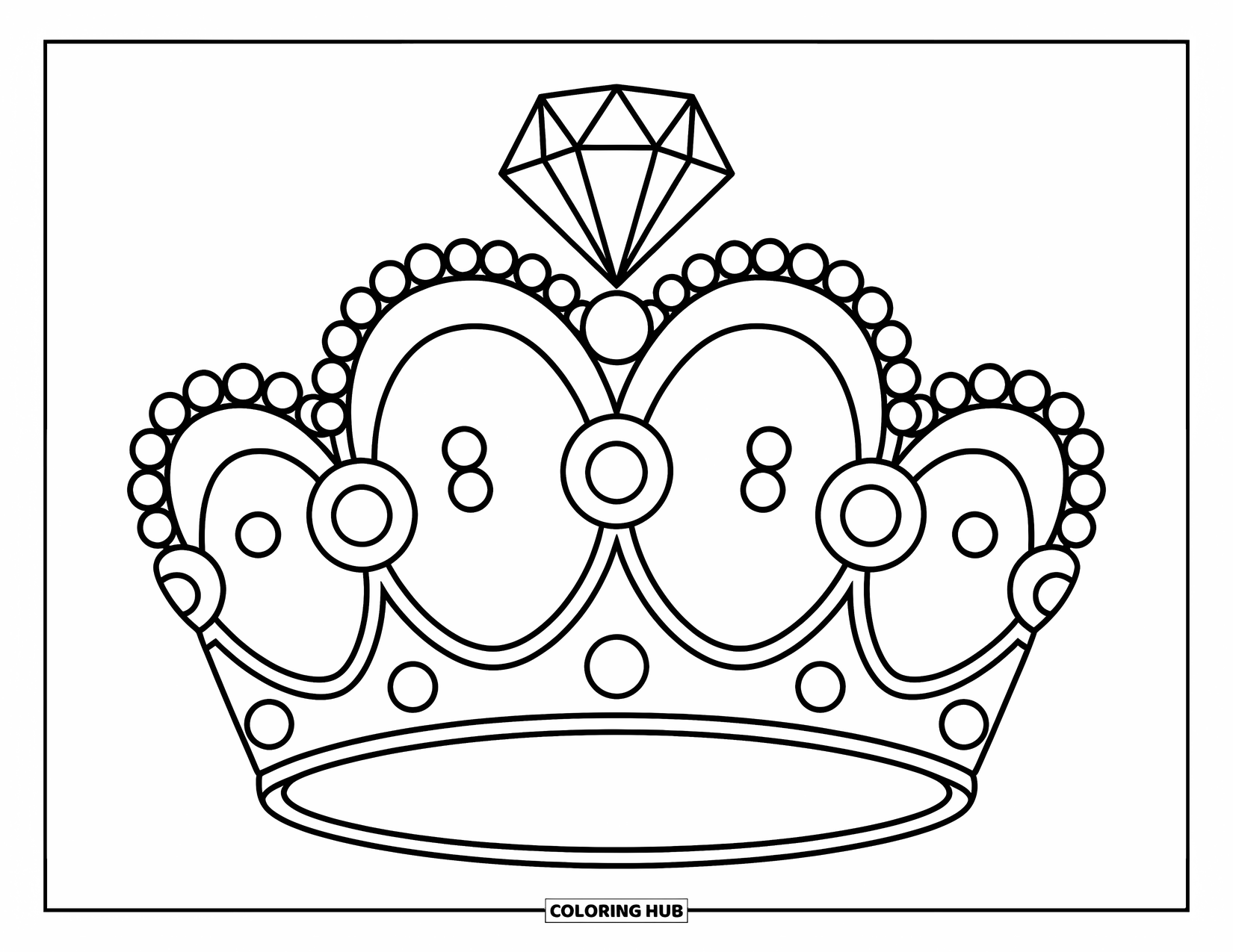 Crown Coloring Pages For Kids