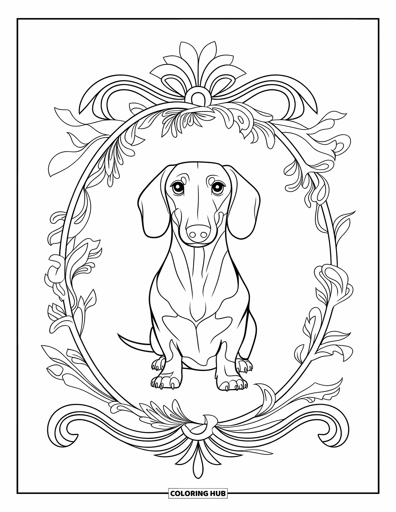 100+ Dachshund Coloring Pages for Kids & Adults (Free Printable PDFs)
