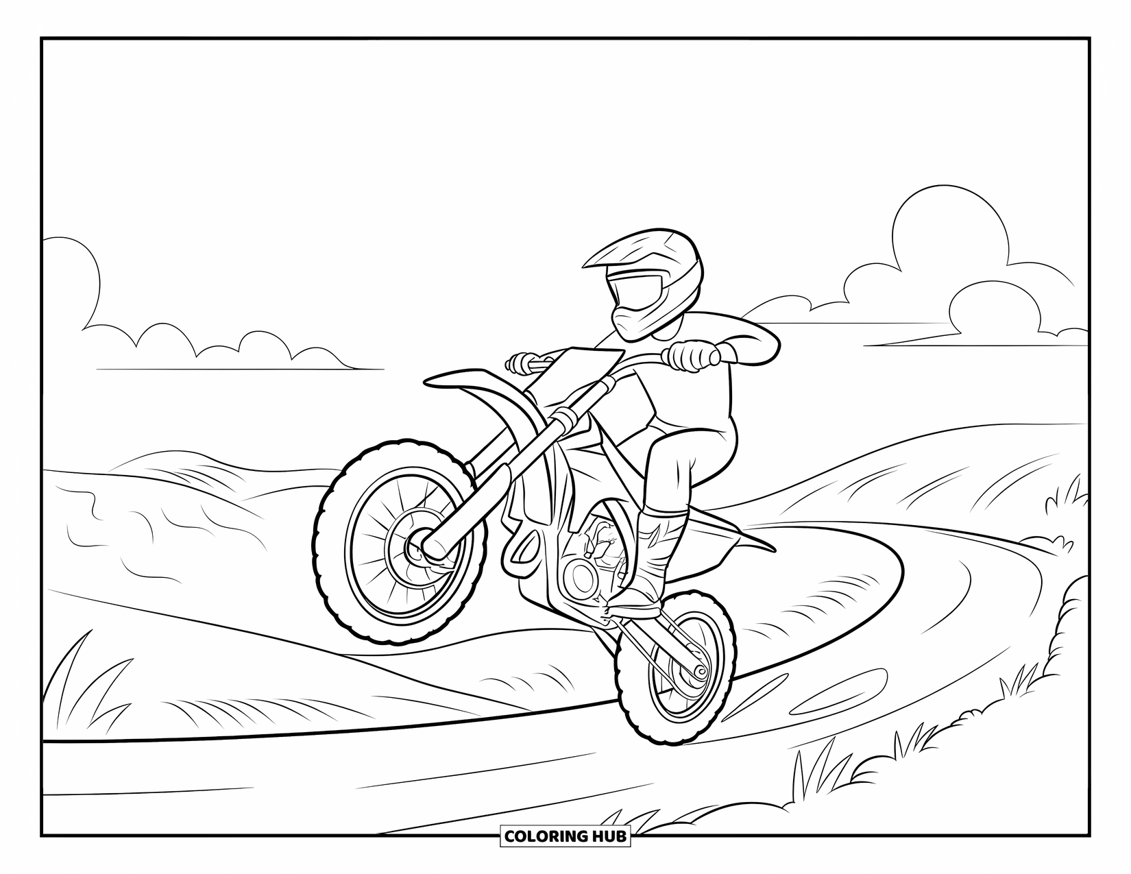 85+ Dirt Bike Coloring Pages for Kids & Adults (Free Printable PDFs)