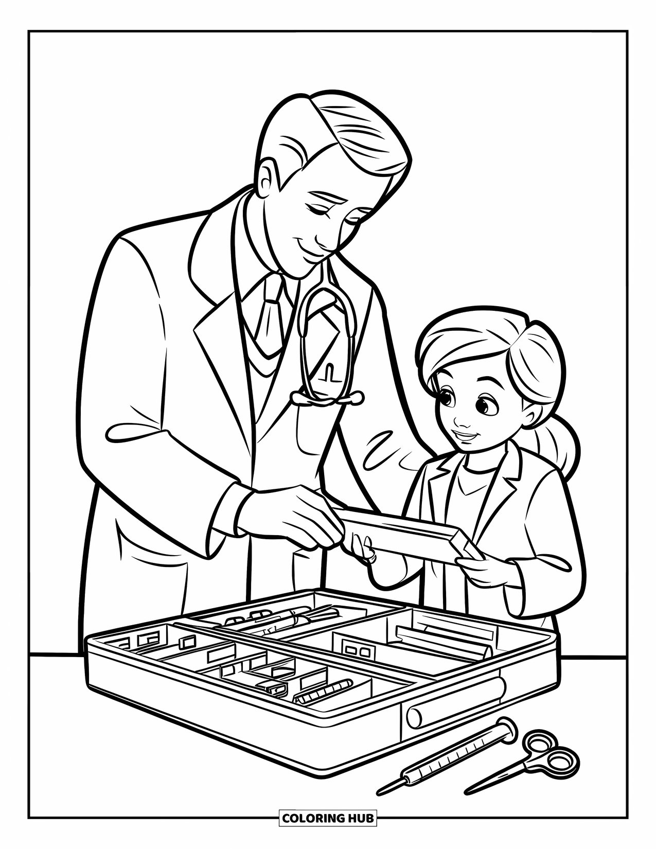 100+ Doctor Coloring Pages for Kids & Adults (Free Printable PDFs)