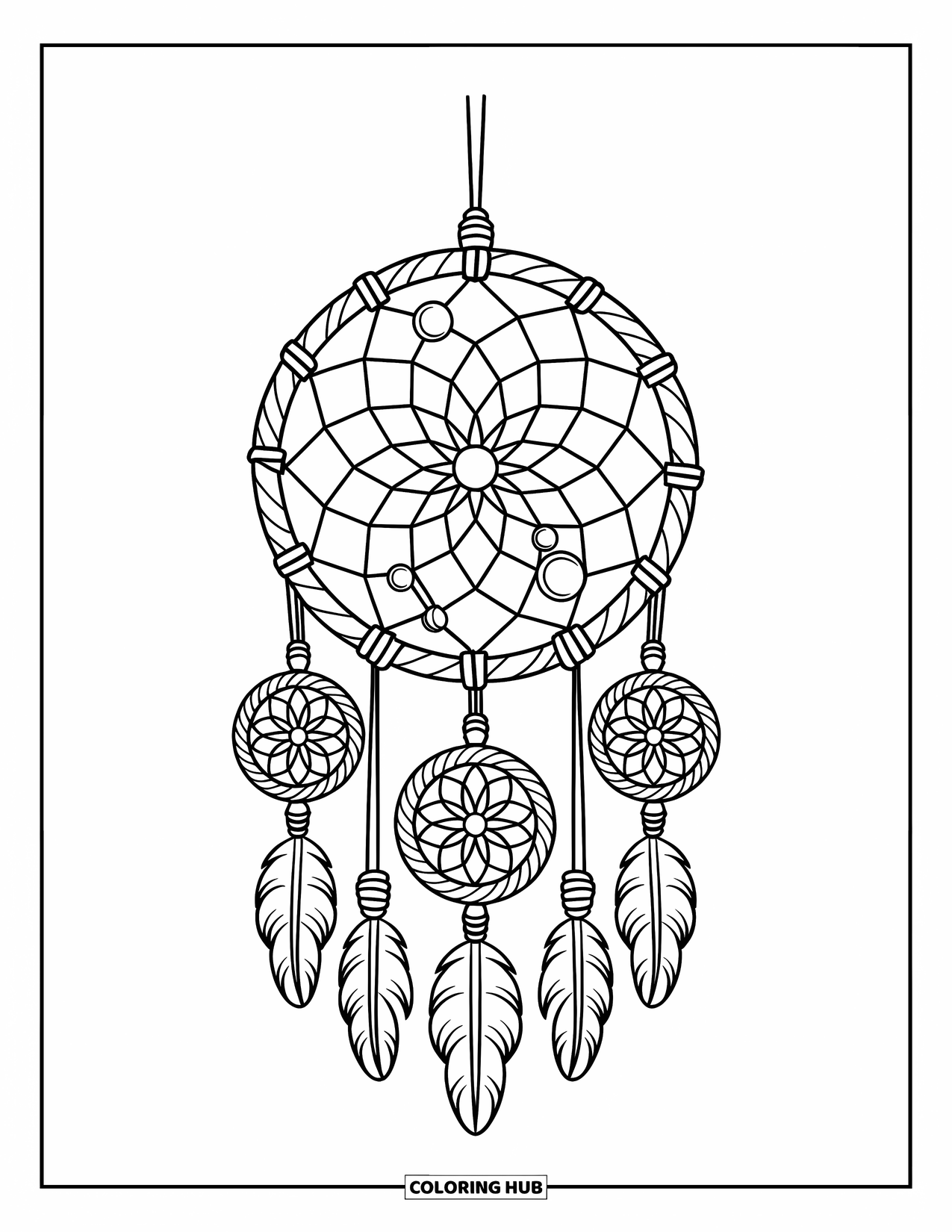 85+ Dreamcatcher Coloring Pages for Kids & Adults (Free Printable PDFs)