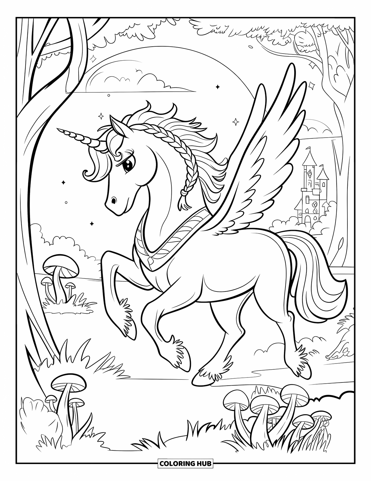 70+ Fantasy Coloring Pages for Kids & Adults (Free Printable PDFs)
