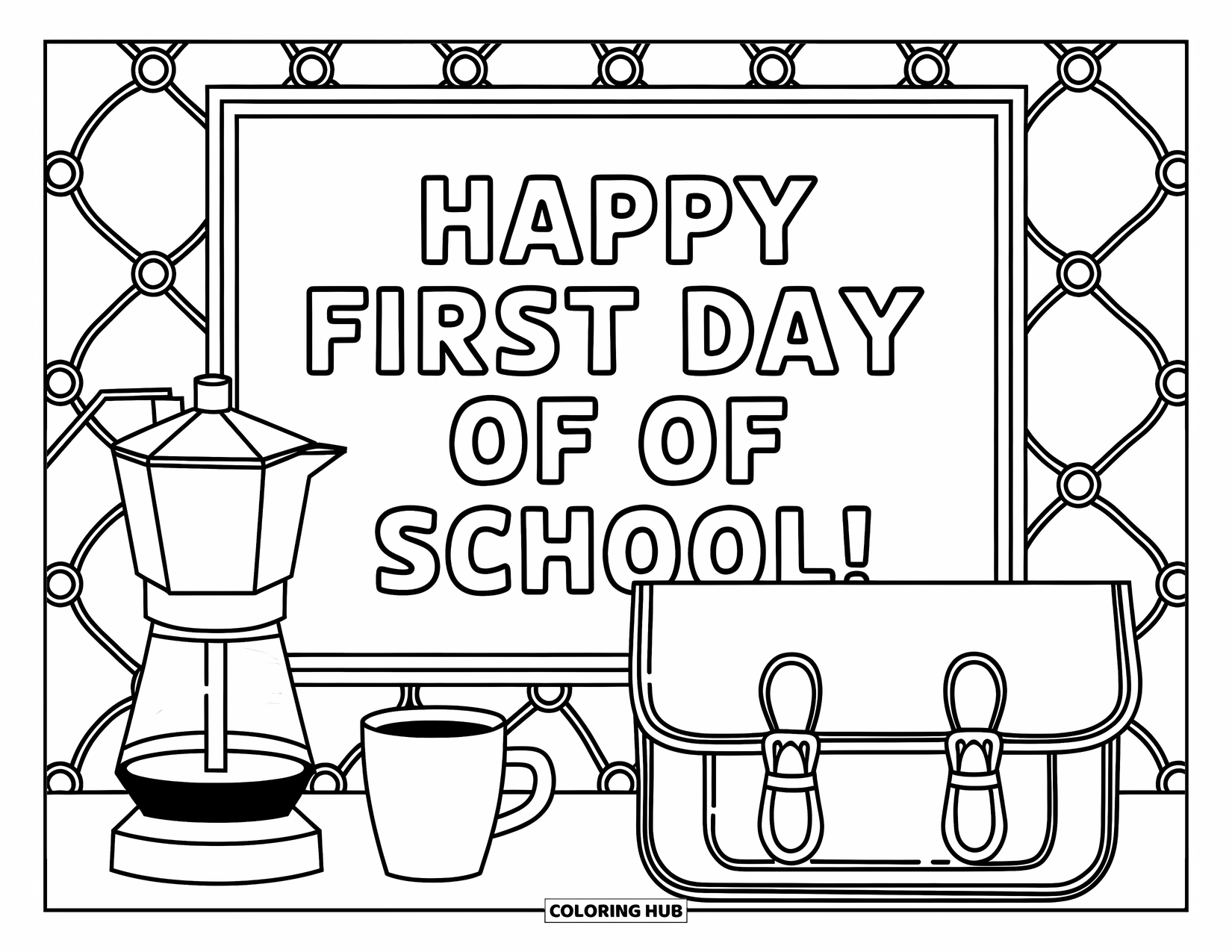 90+ First Day Of School Coloring Pages for Kids & Adults (Free ...