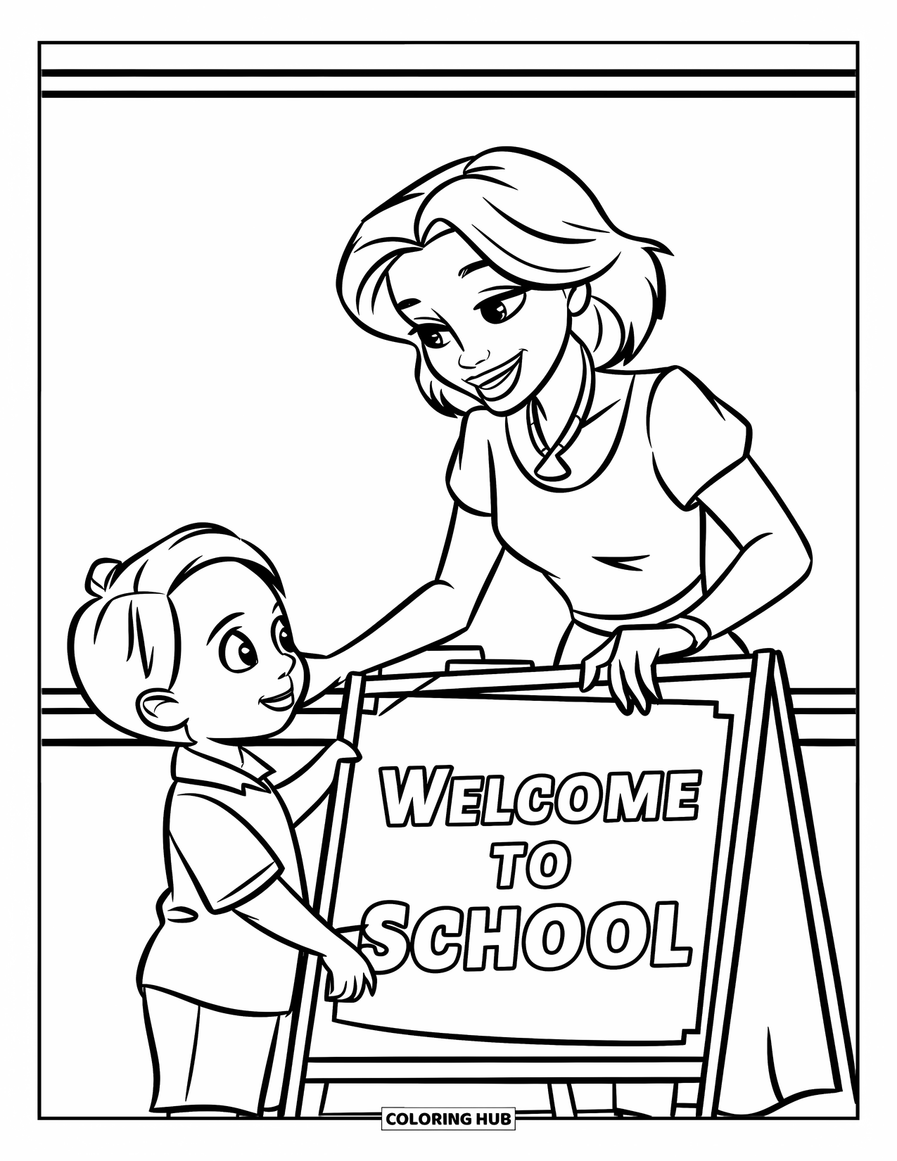 90+ First Day Of School Coloring Pages for Kids & Adults (Free ...