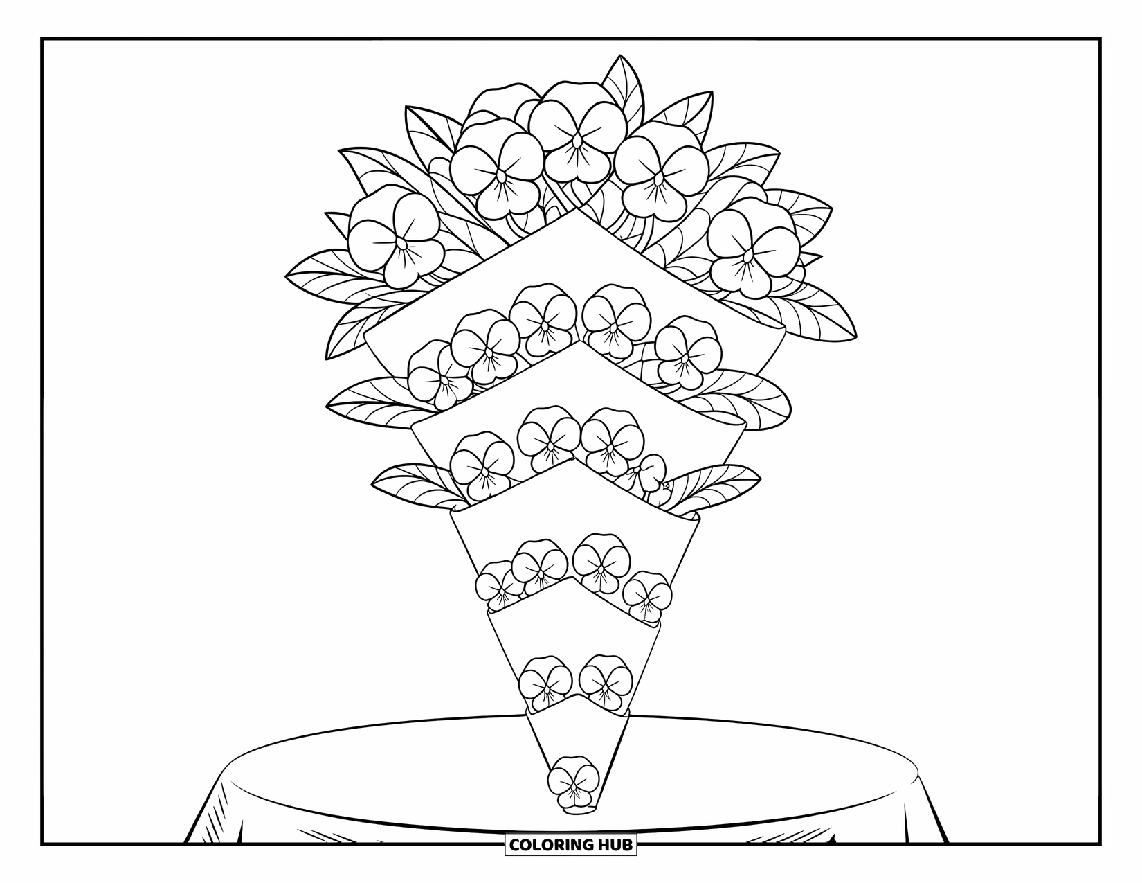 85+ Flower Bouquet Coloring Pages for Kids & Adults (Free Printable PDFs)
