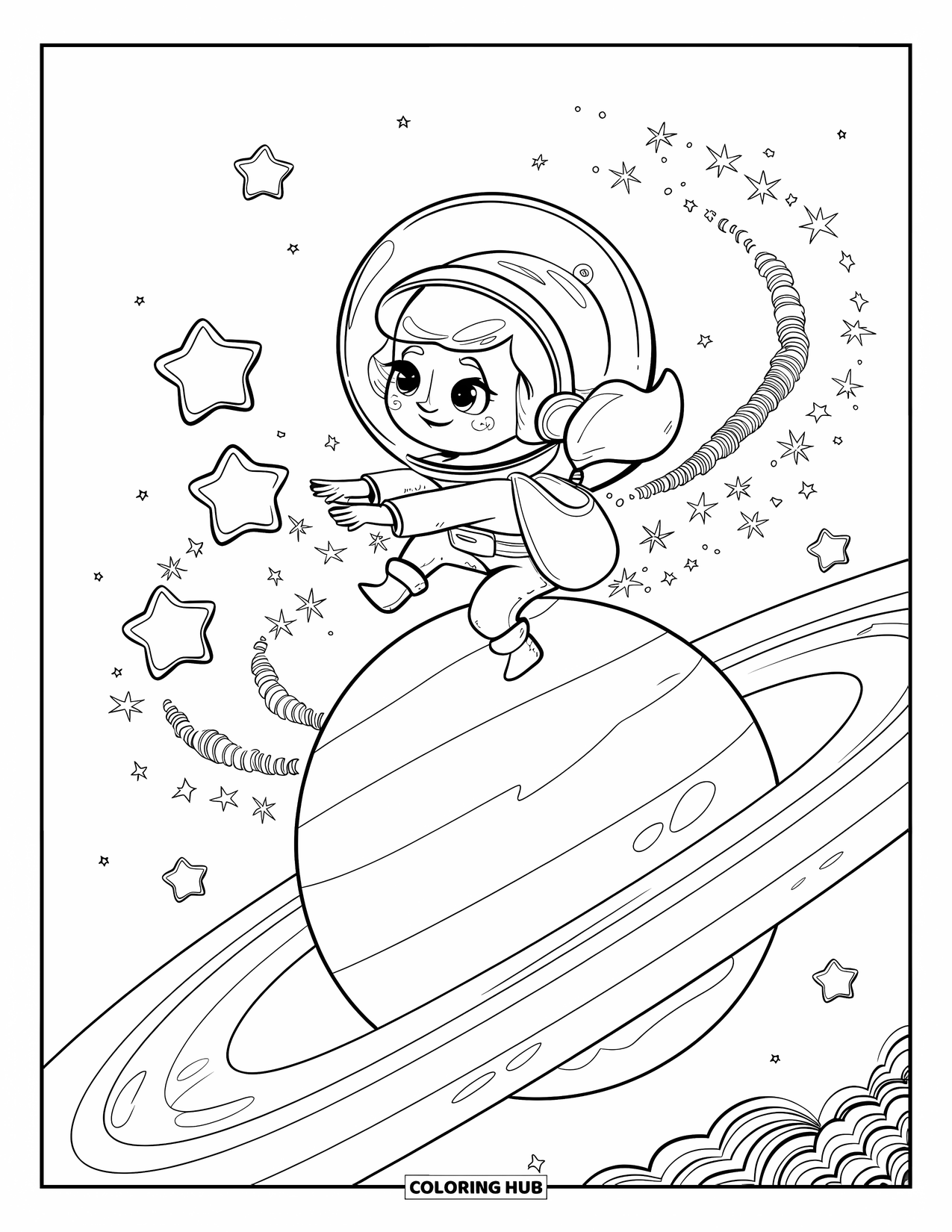 95+ Galaxy Coloring Pages for Kids & Adults (Free Printable PDFs)