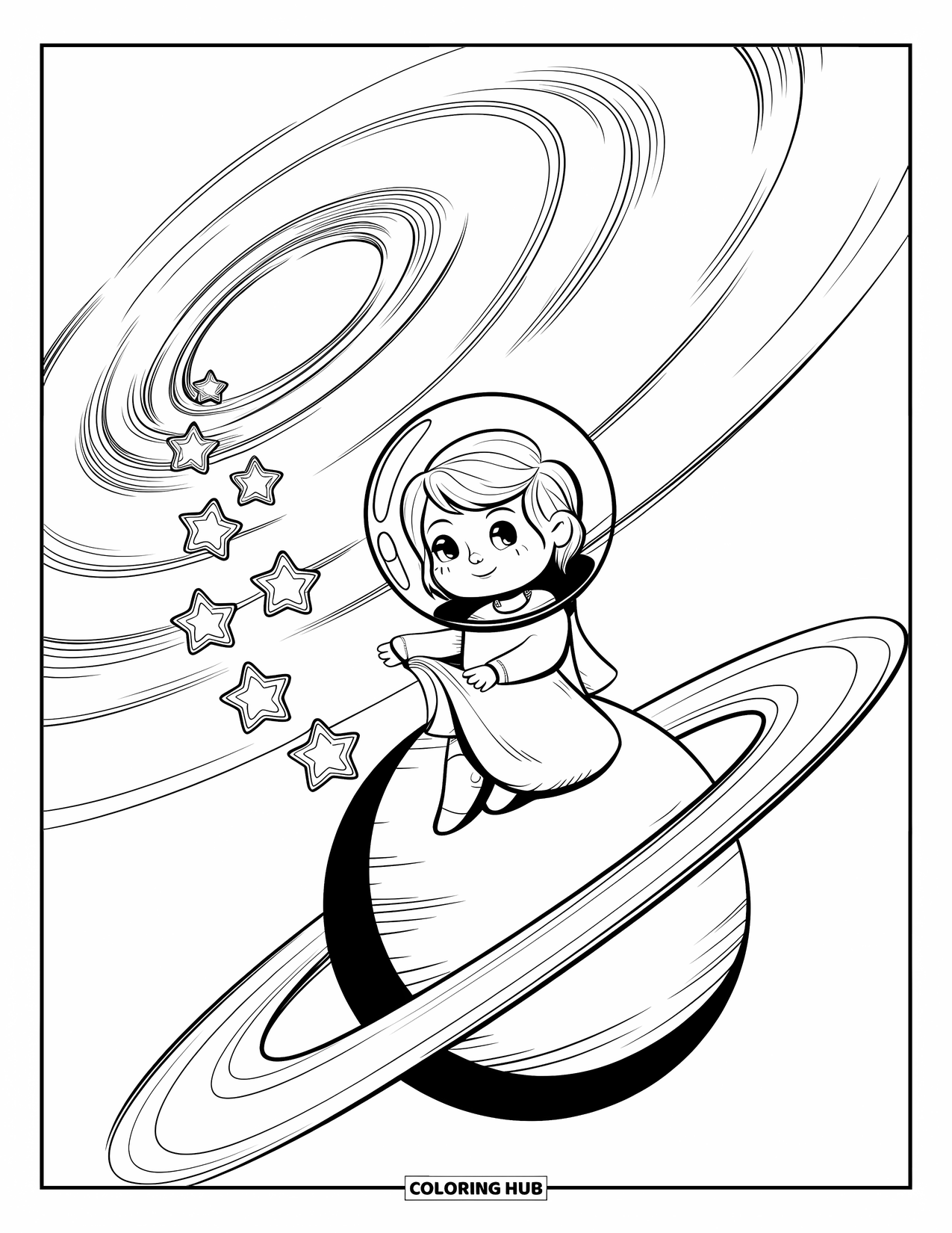 95+ Galaxy Coloring Pages for Kids & Adults (Free Printable PDFs)