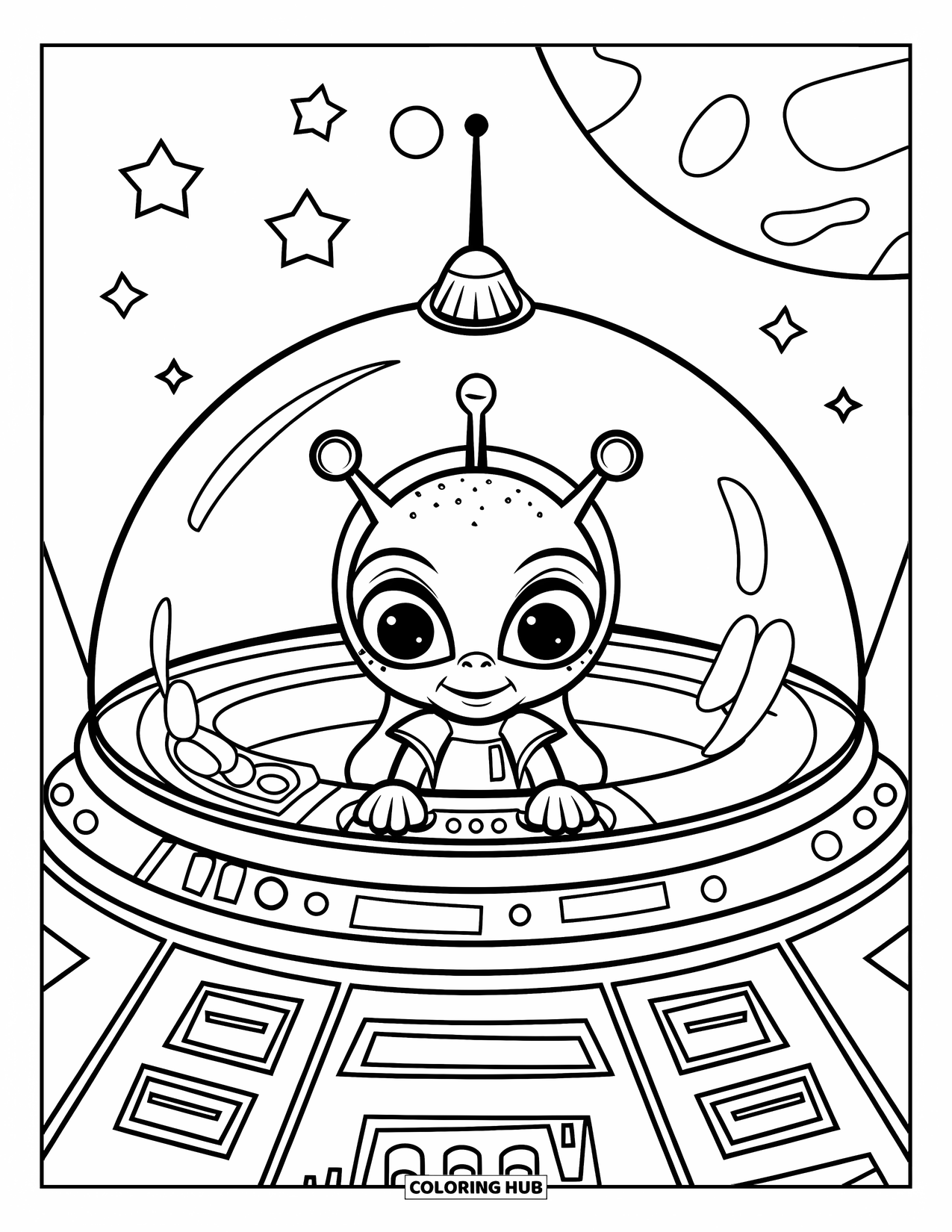 95+ Galaxy Coloring Pages for Kids & Adults (Free Printable PDFs)