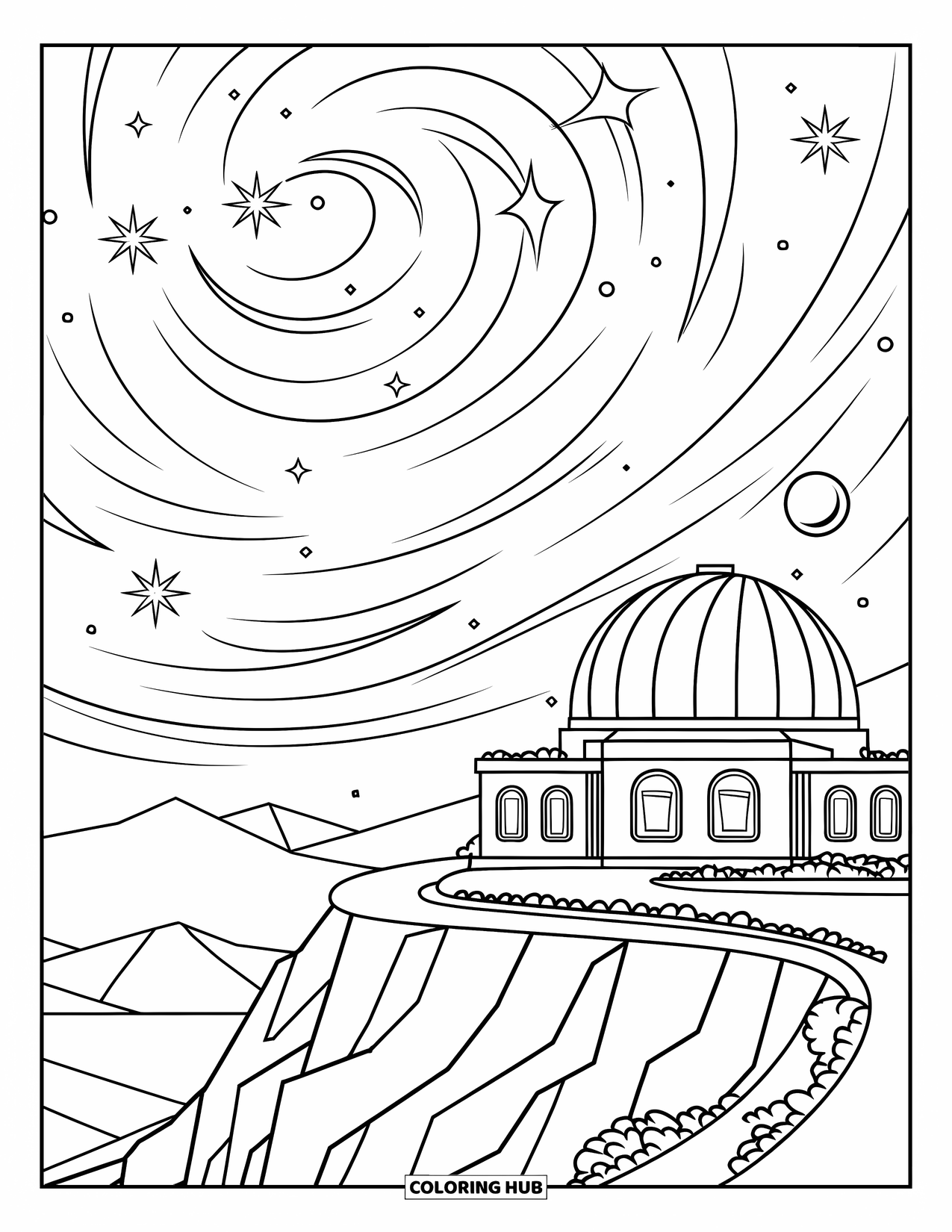 95+ Galaxy Coloring Pages for Kids & Adults (Free Printable PDFs)