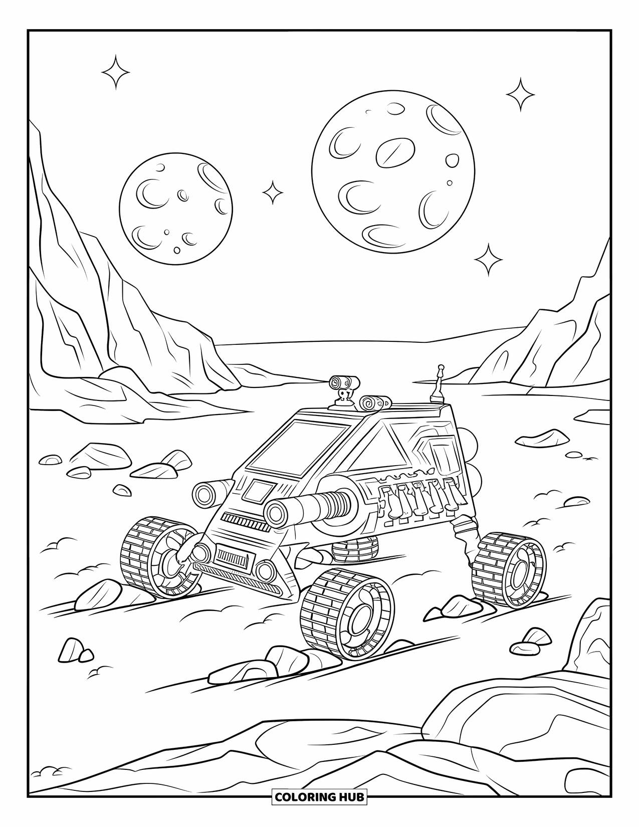 95+ Galaxy Coloring Pages for Kids & Adults (Free Printable PDFs)