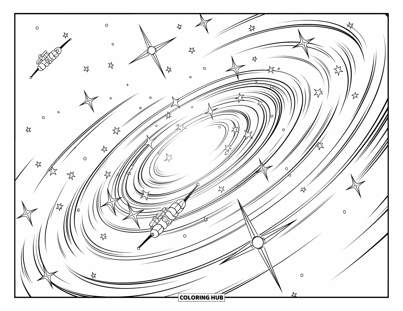 95+ Galaxy Coloring Pages for Kids & Adults (Free Printable PDFs)