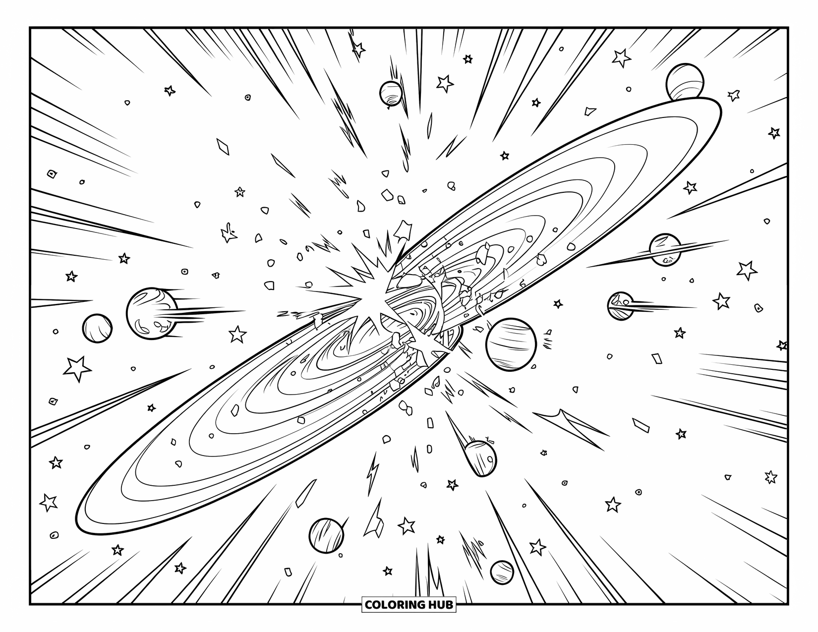 95+ Galaxy Coloring Pages for Kids & Adults (Free Printable PDFs)