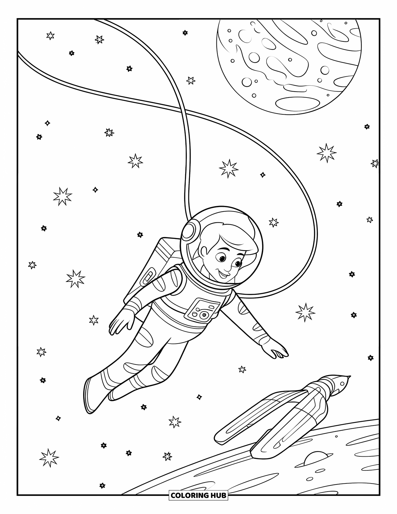 95+ Galaxy Coloring Pages for Kids & Adults (Free Printable PDFs)