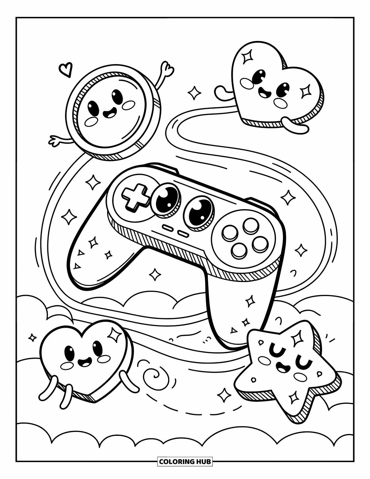 110+ Gaming Coloring Pages for Kids & Adults (Free Printable PDFs)