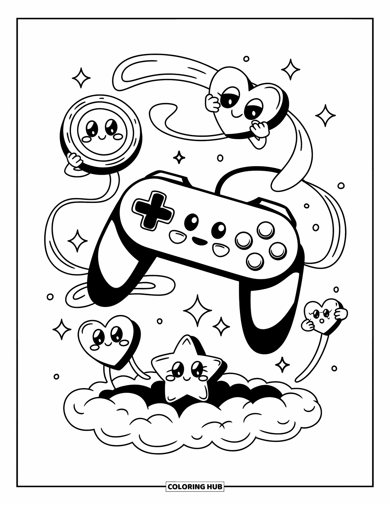 110+ Gaming Coloring Pages for Kids & Adults (Free Printable PDFs)