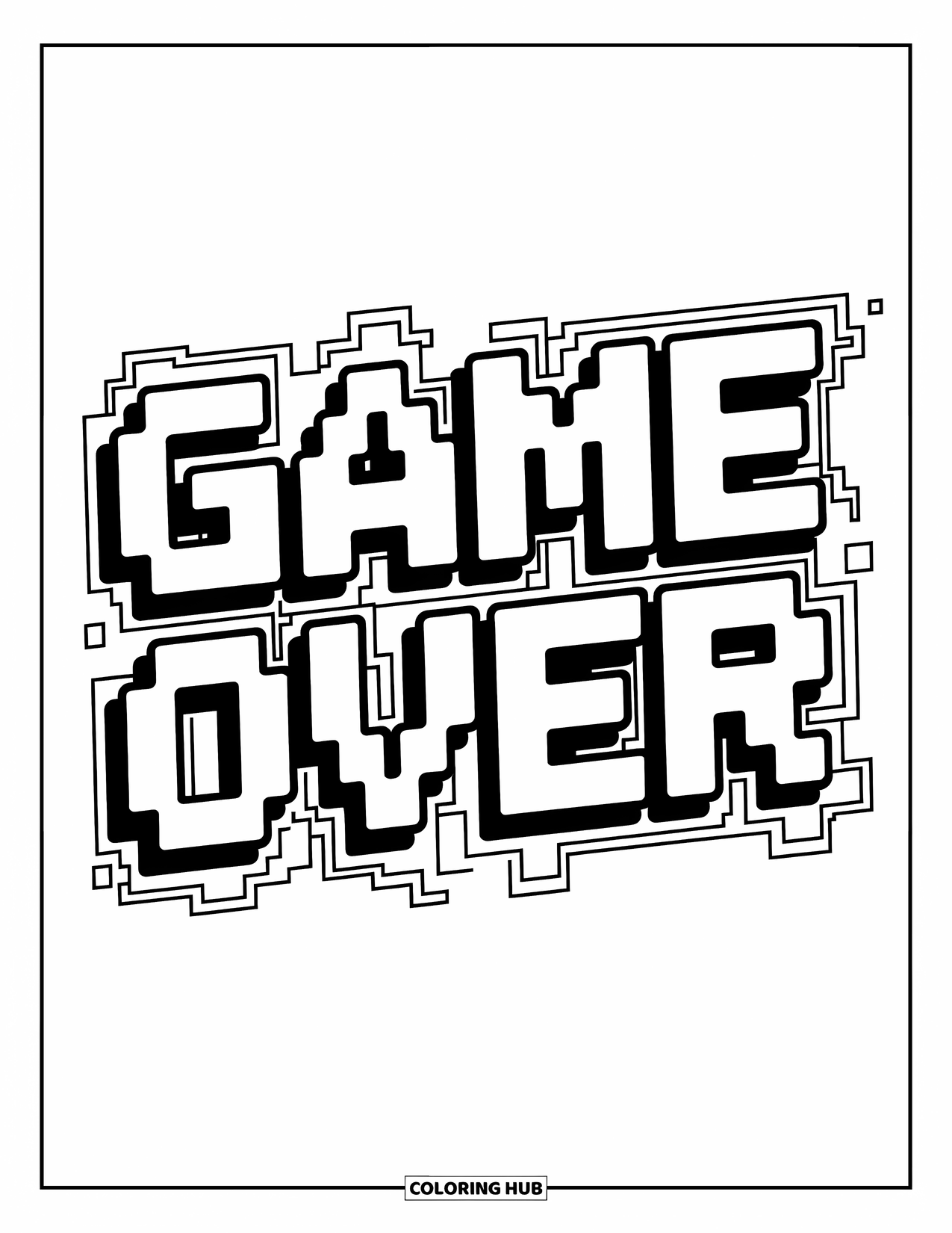 110+ Gaming Coloring Pages for Kids & Adults (Free Printable PDFs)
