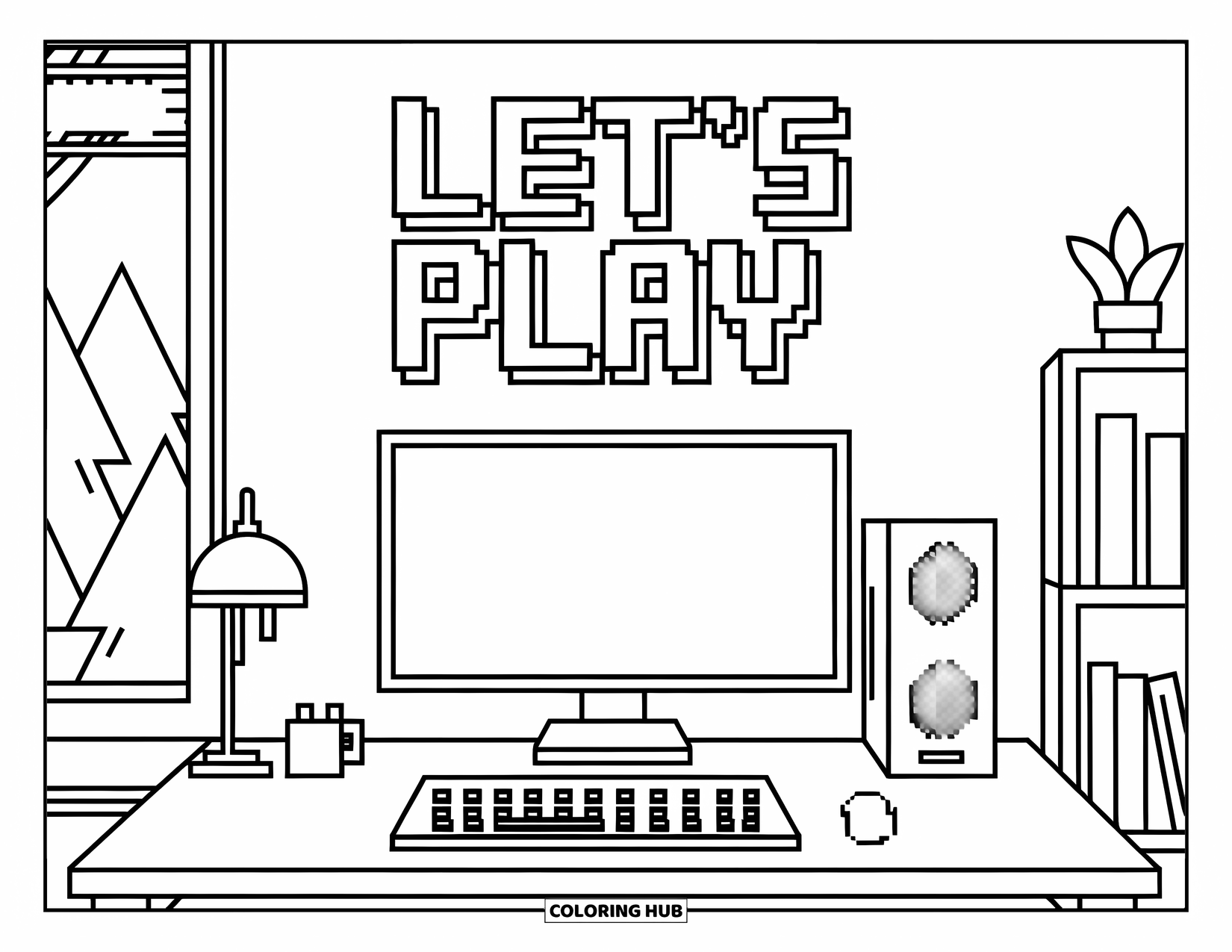 110+ Gaming Coloring Pages for Kids & Adults (Free Printable PDFs)