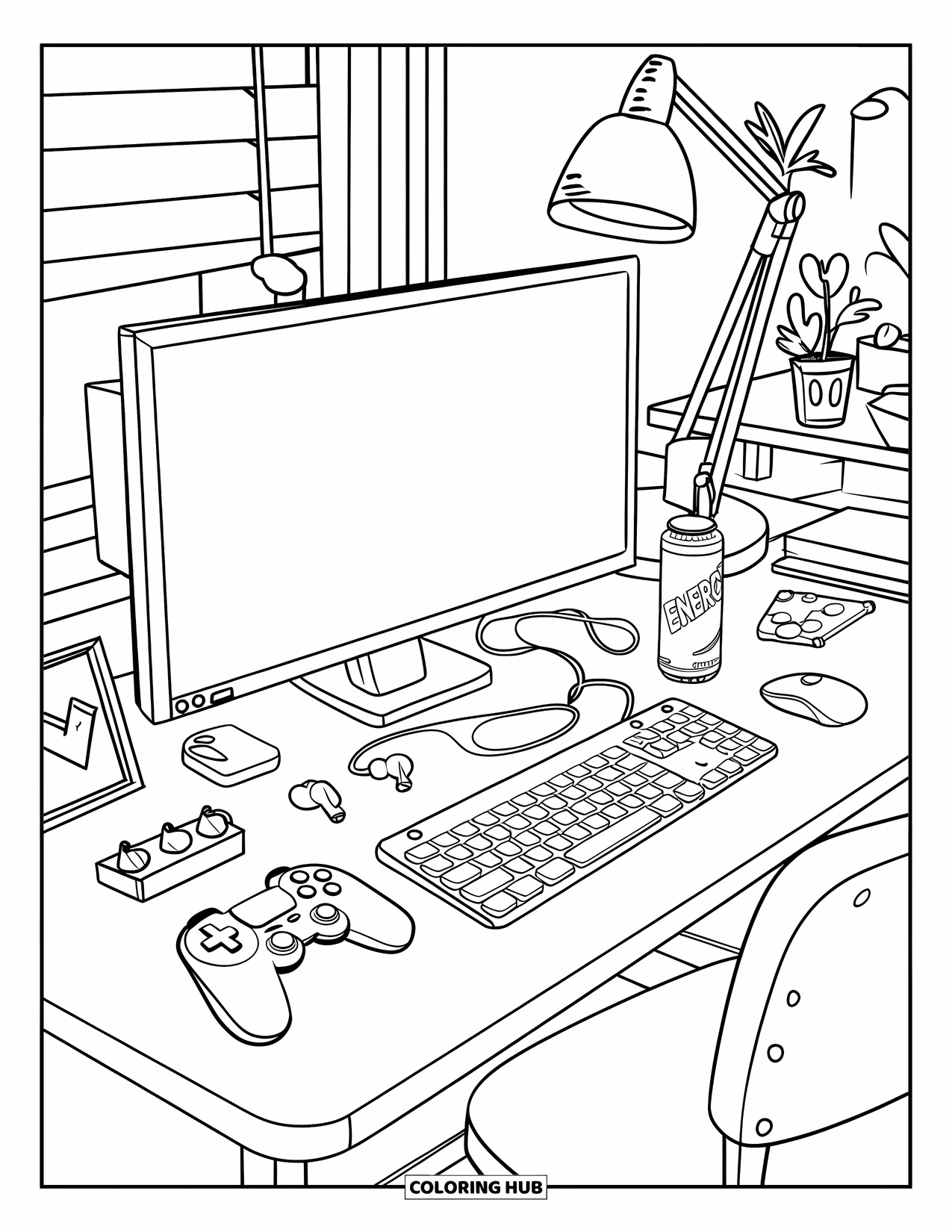 110+ Gaming Coloring Pages for Kids & Adults (Free Printable PDFs)