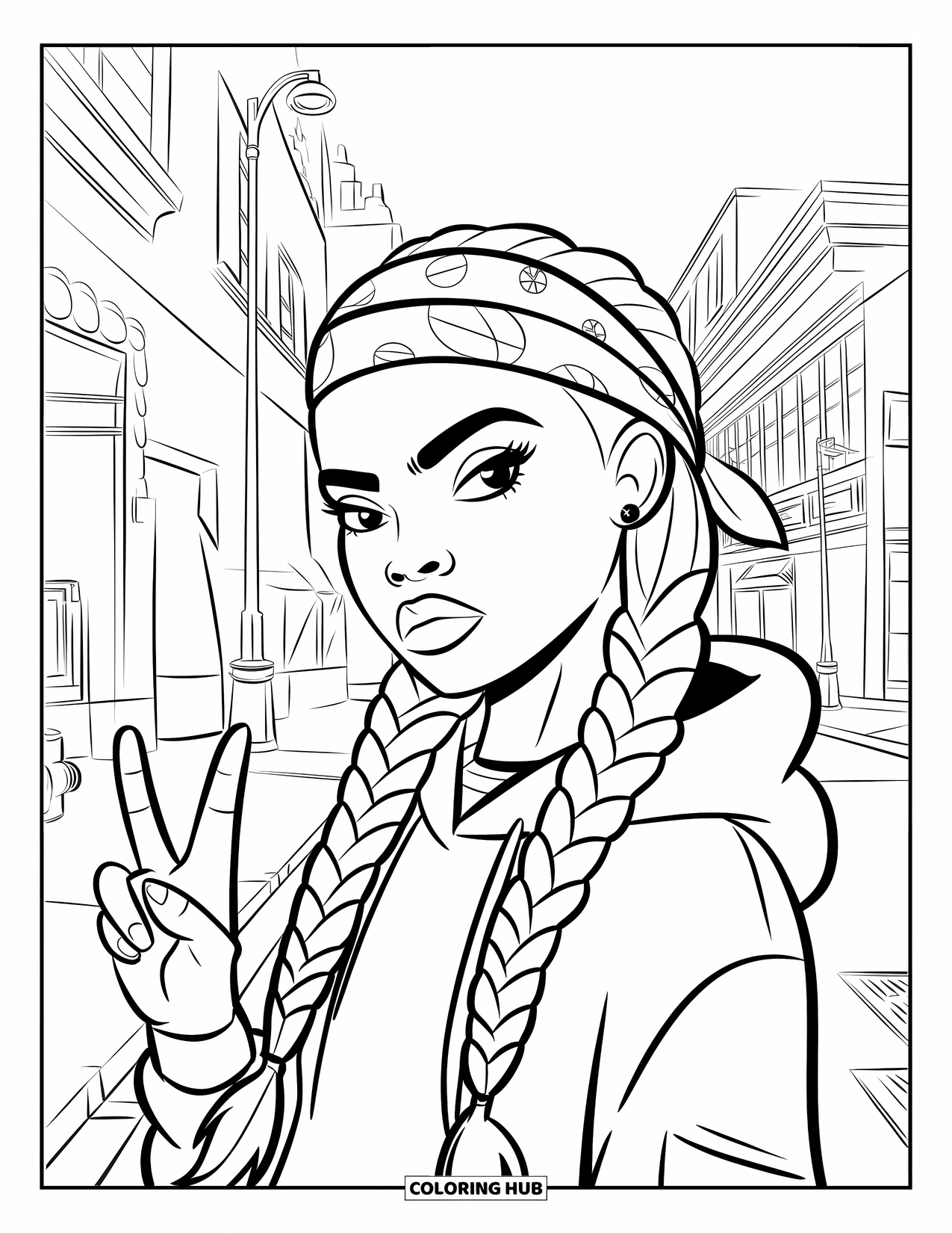 75+ Gangsta Black Girl Coloring Pages for Kids & Adults (Free Printable ...