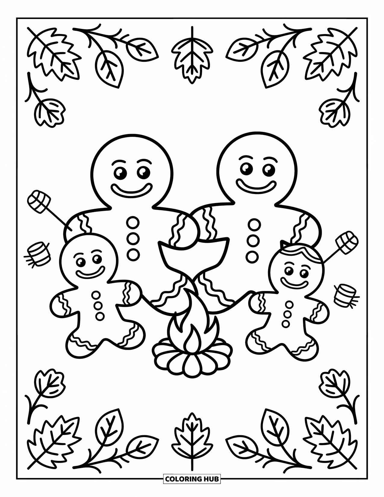 90+ Gingerbread Coloring Pages for Kids & Adults (Free Printable PDFs)