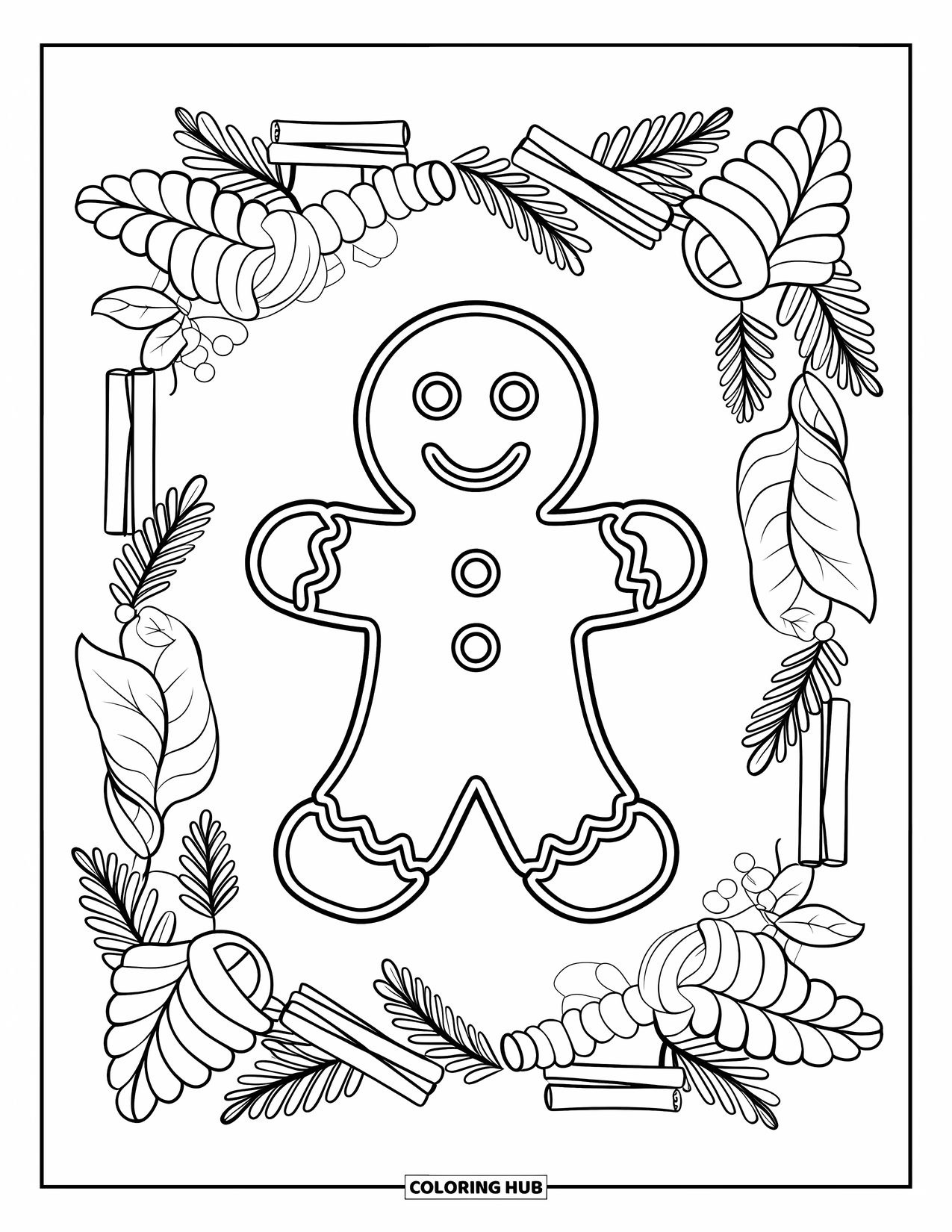 100+ Gingerbread Man Coloring Pages for Kids & Adults (Free Printable PDFs)