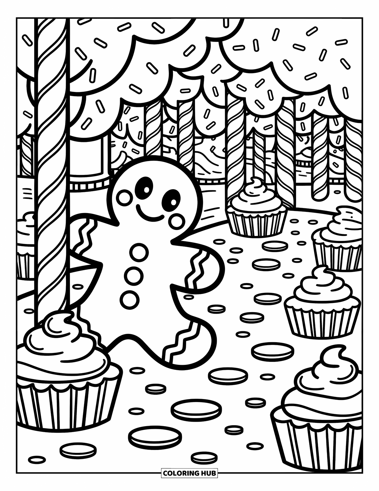 100+ Gingerbread Man Coloring Pages for Kids & Adults (Free Printable PDFs)