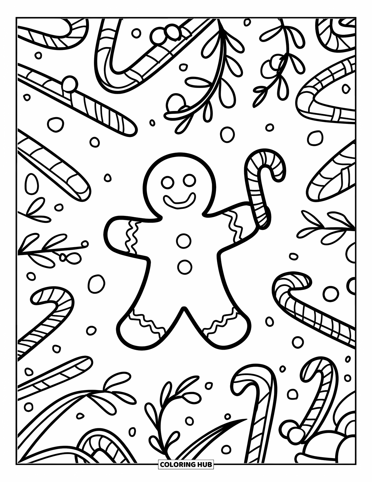 100+ Gingerbread Man Coloring Pages for Kids & Adults (Free Printable PDFs)