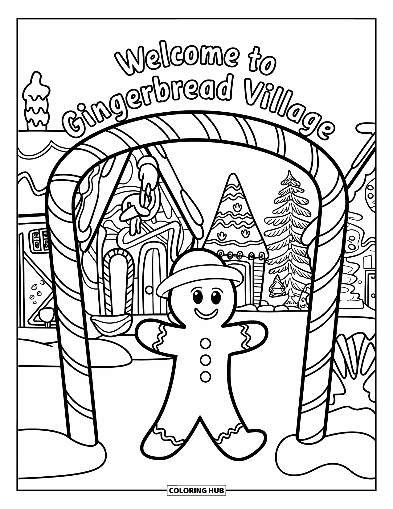 100+ Gingerbread Man Coloring Pages for Kids & Adults (Free Printable PDFs)