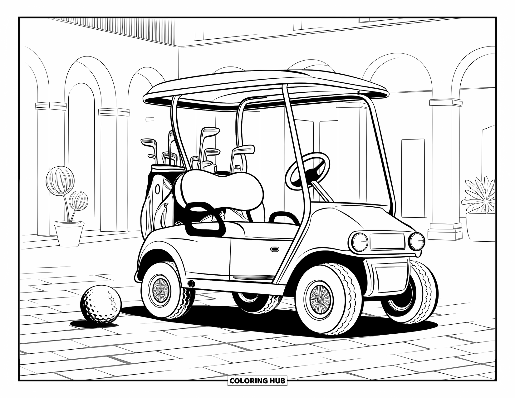 90+ Golf Coloring Pages for Kids & Adults (Free Printable PDFs)