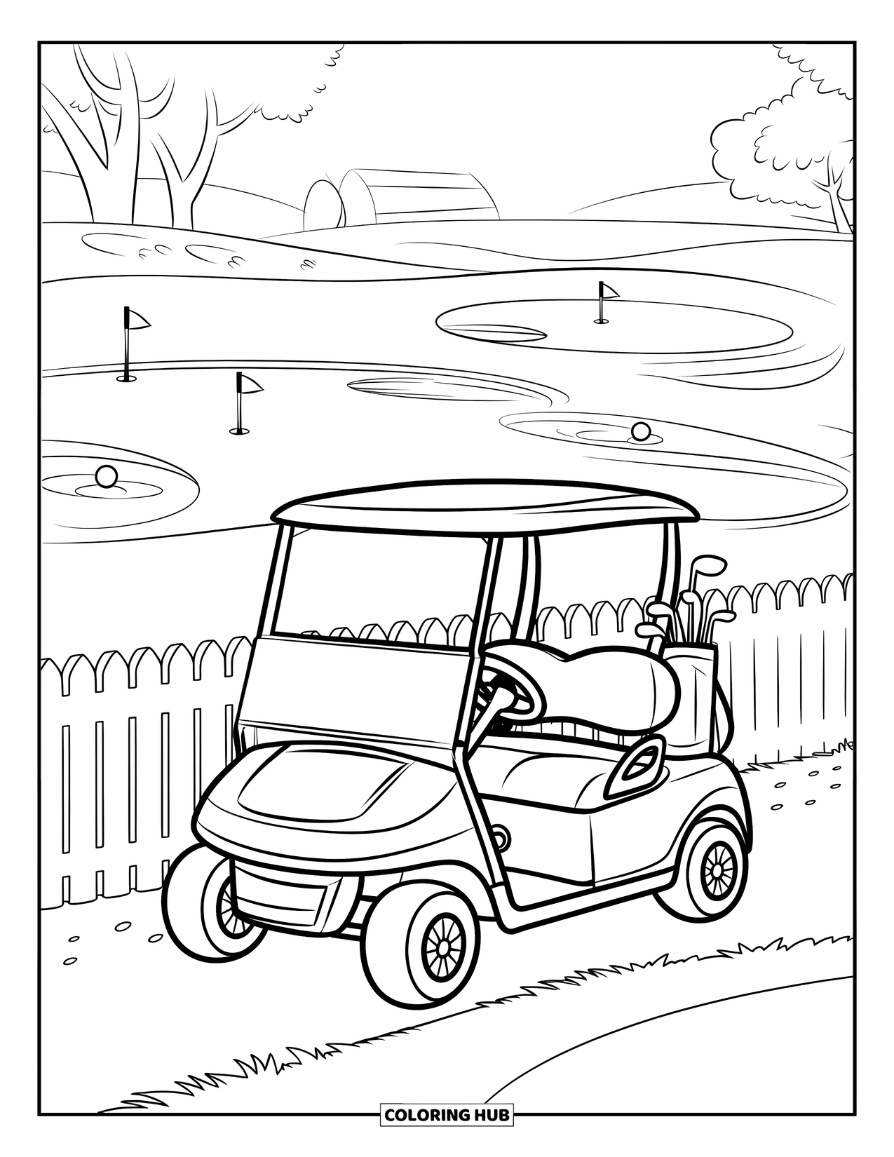90+ Golf Coloring Pages for Kids & Adults (Free Printable PDFs)