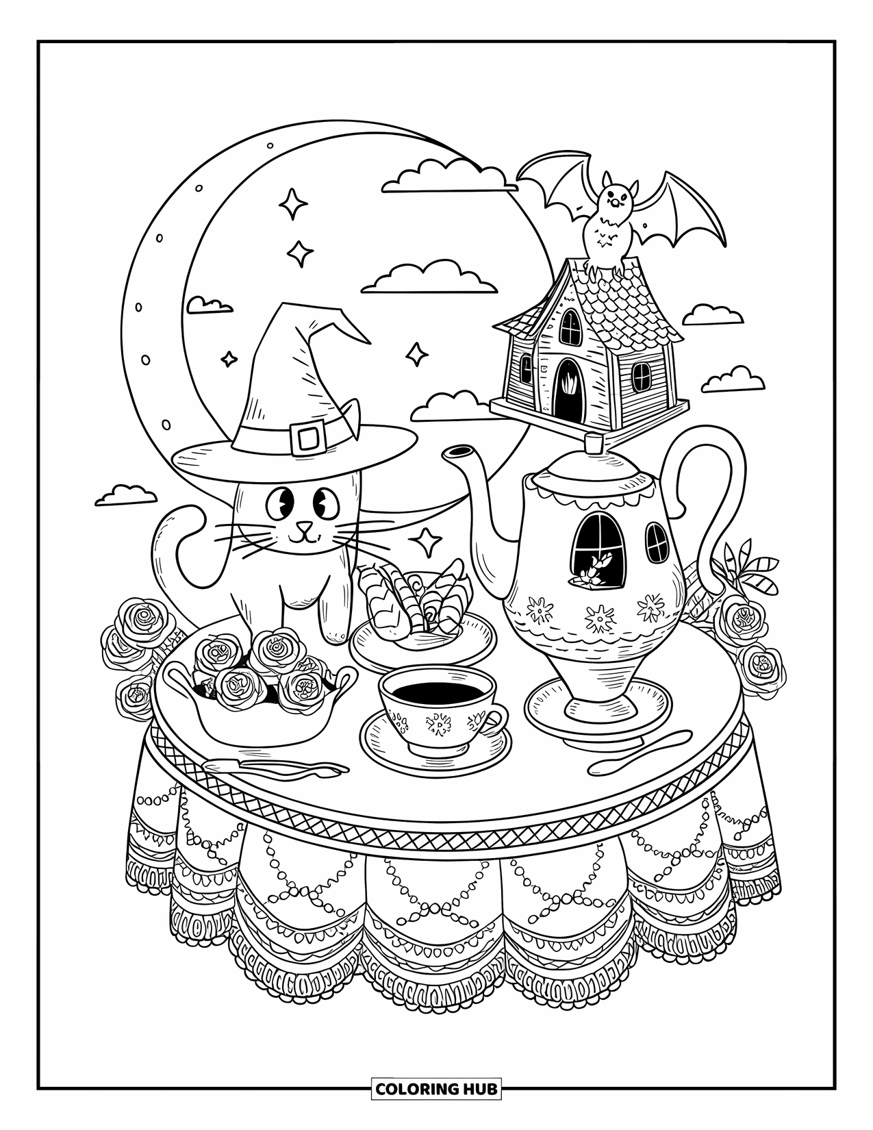 80+ Gothic Coloring Pages for Kids & Adults (Free Printable PDFs)
