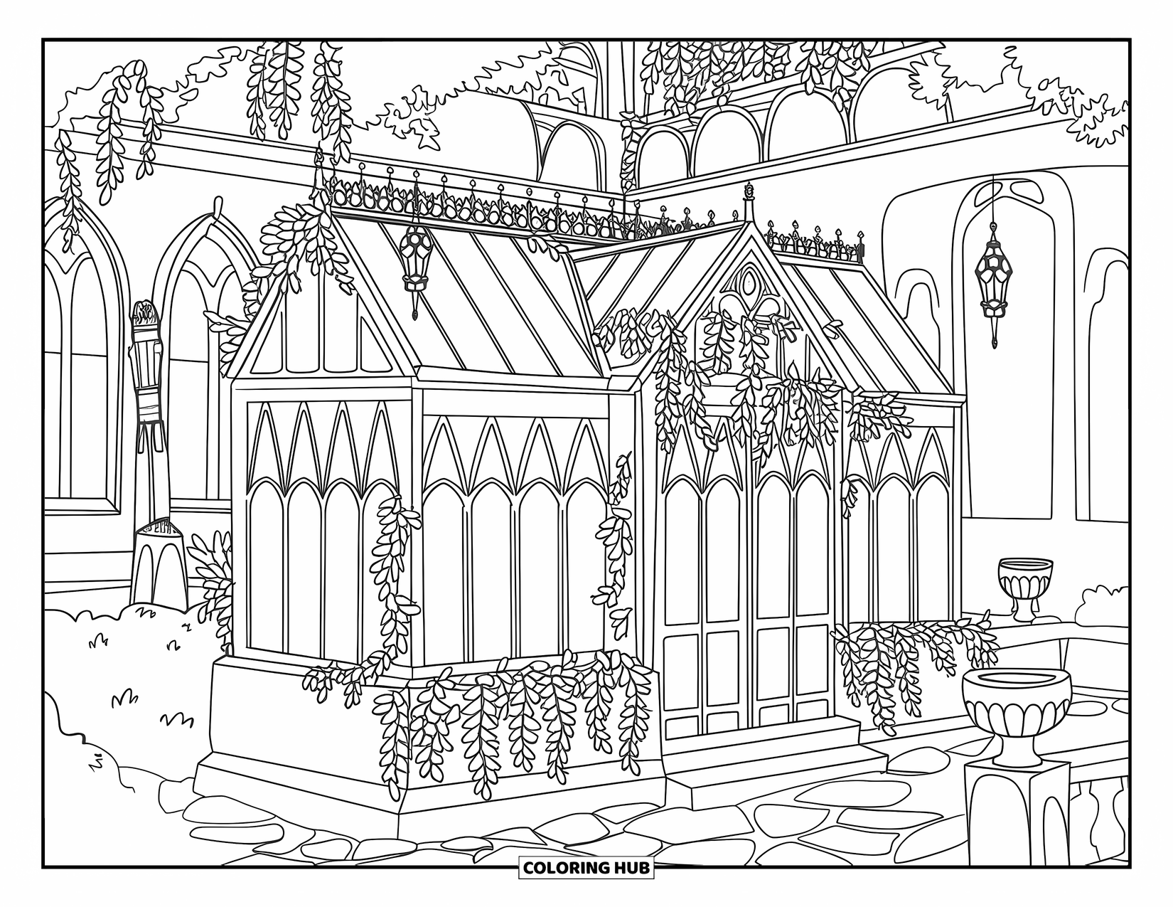 80+ Gothic Coloring Pages for Kids & Adults (Free Printable PDFs)