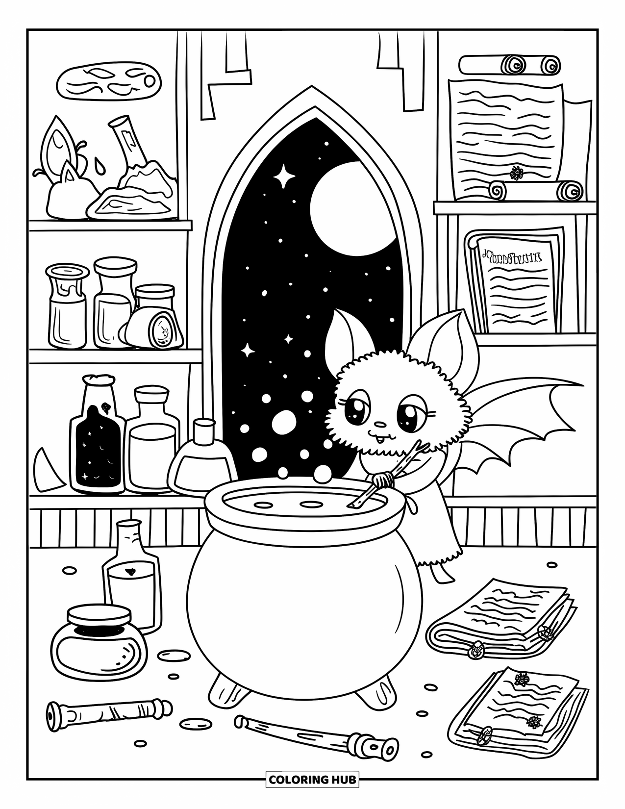 80+ Gothic Coloring Pages for Kids & Adults (Free Printable PDFs)