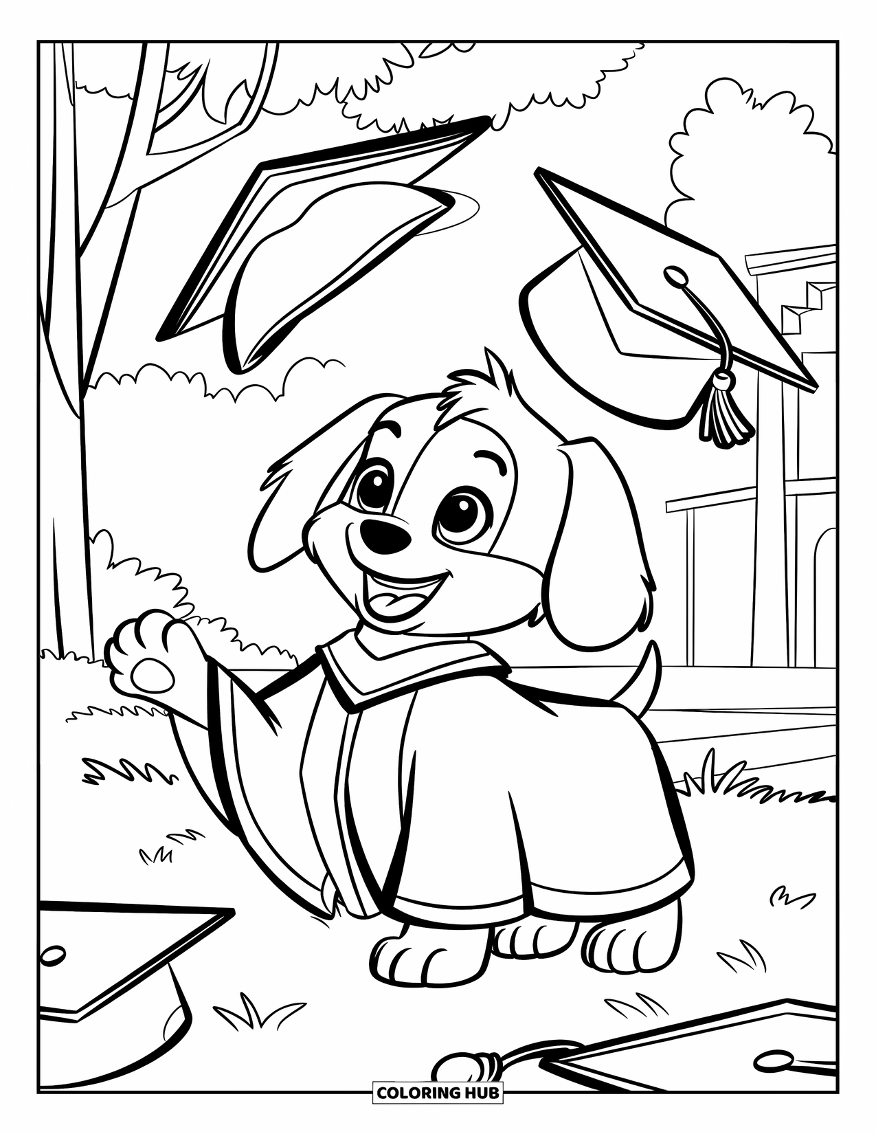 105+ Graduation Coloring Pages for Kids & Adults (Free Printable PDFs)
