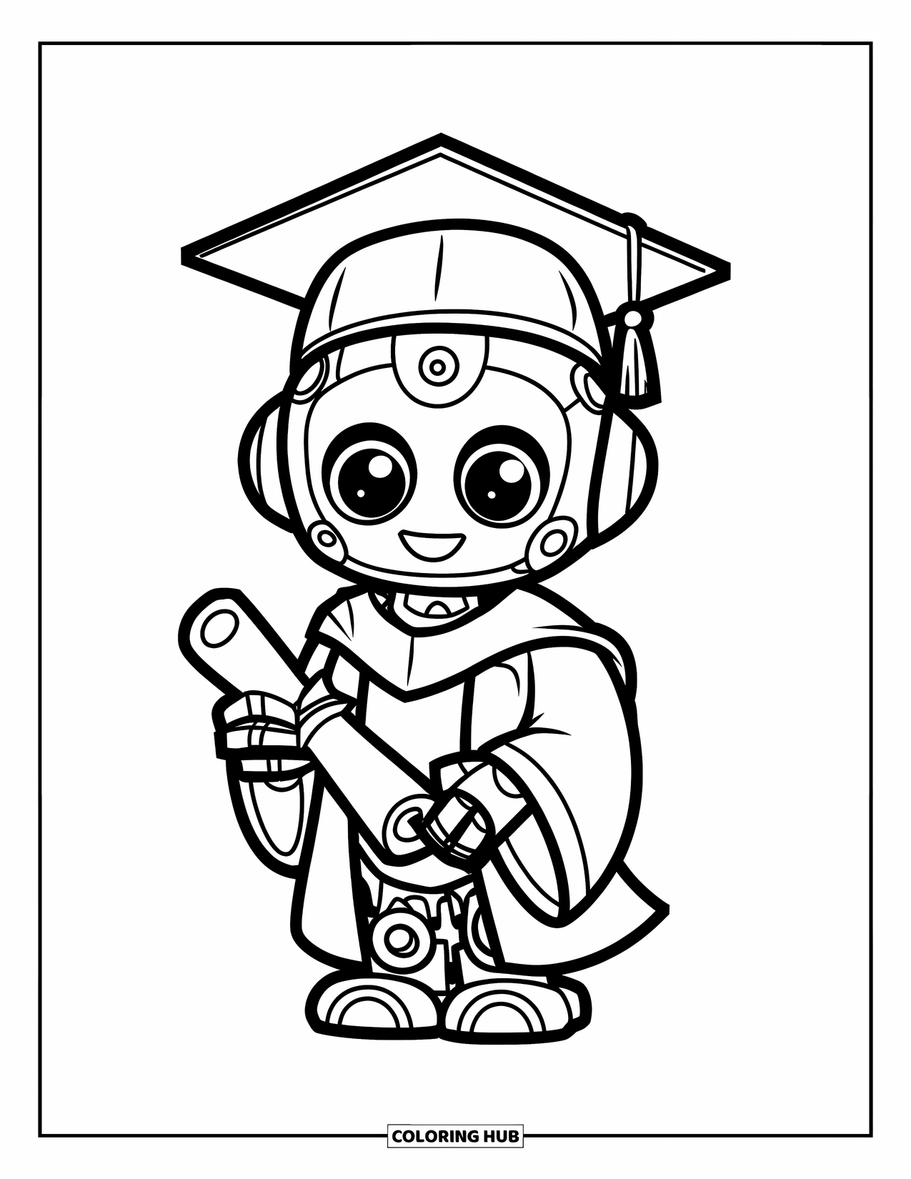105+ Graduation Coloring Pages for Kids & Adults (Free Printable PDFs)