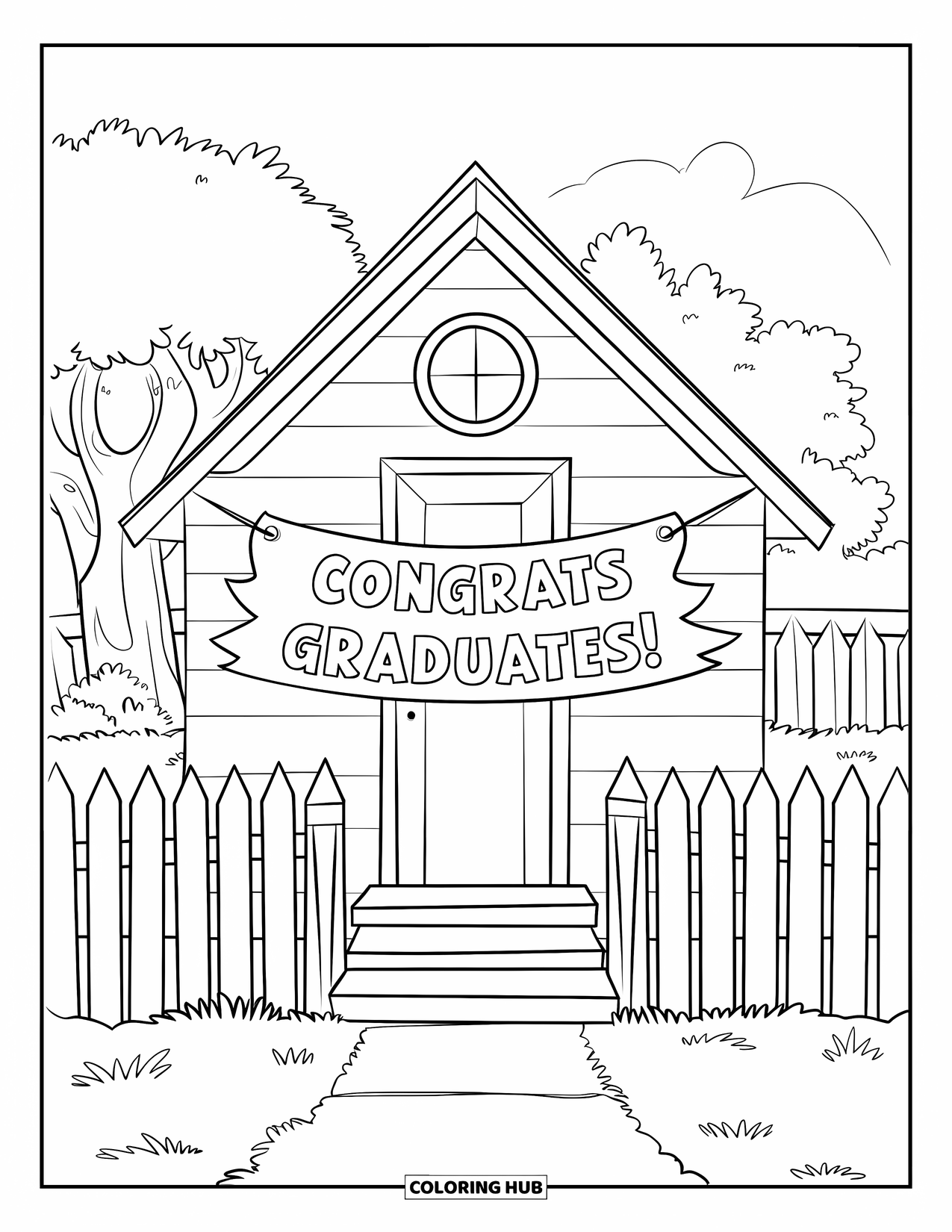 105+ Graduation Coloring Pages for Kids & Adults (Free Printable PDFs)