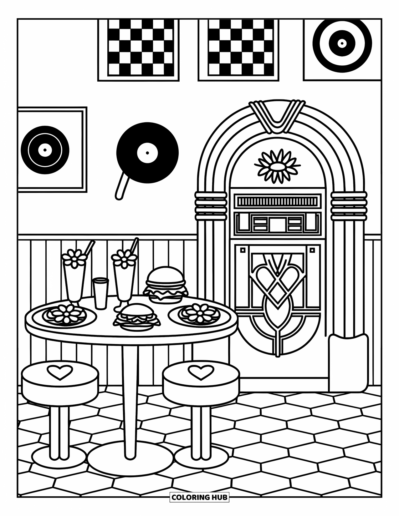 100+ Groovy Coloring Pages for Kids & Adults (Free Printable PDFs)
