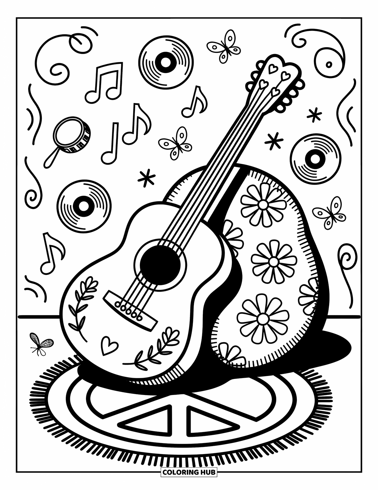100+ Groovy Coloring Pages for Kids & Adults (Free Printable PDFs)