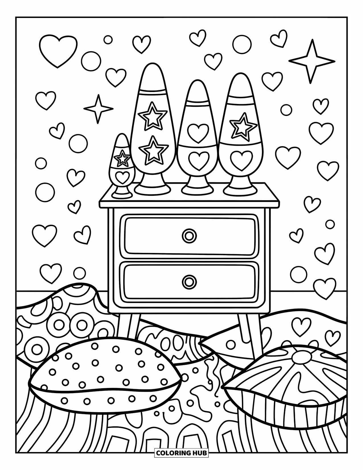 100+ Groovy Coloring Pages for Kids & Adults (Free Printable PDFs)