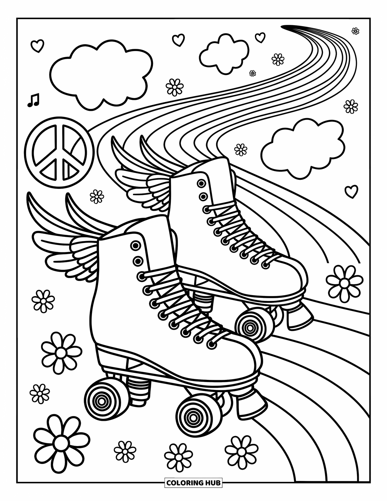 100+ Groovy Coloring Pages for Kids & Adults (Free Printable PDFs)